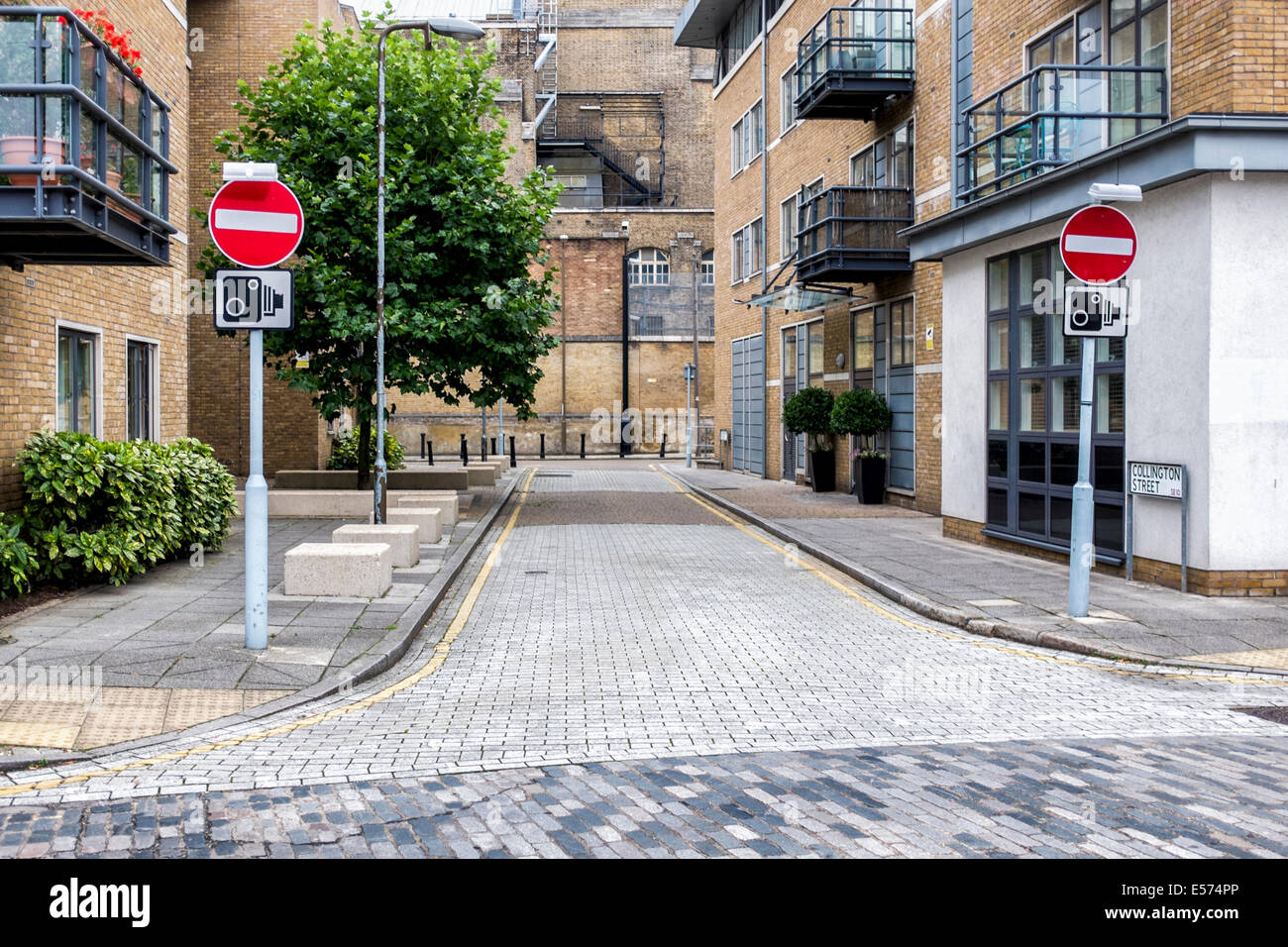 No entry and Camera CCTV signs in Greenwich street, London, UK Stock ...