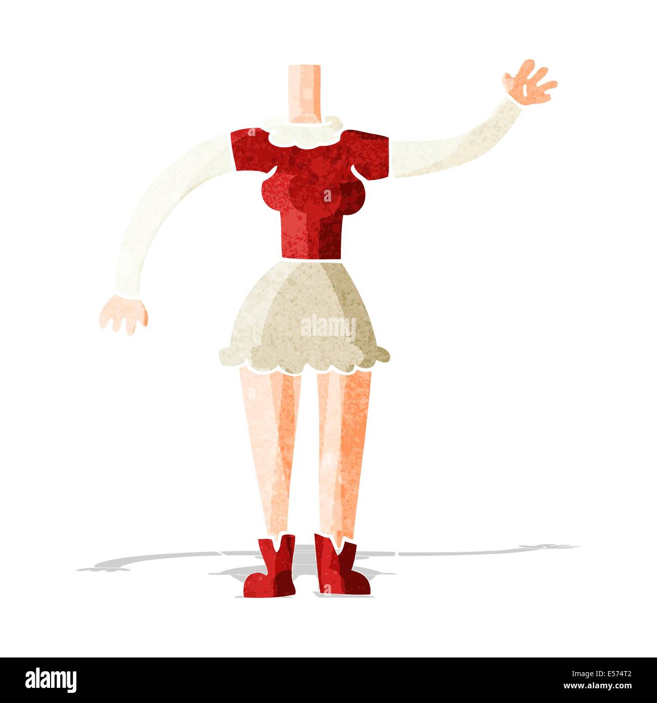 cartoon female body (add photos or mix and match cartoons Stock Vector ...