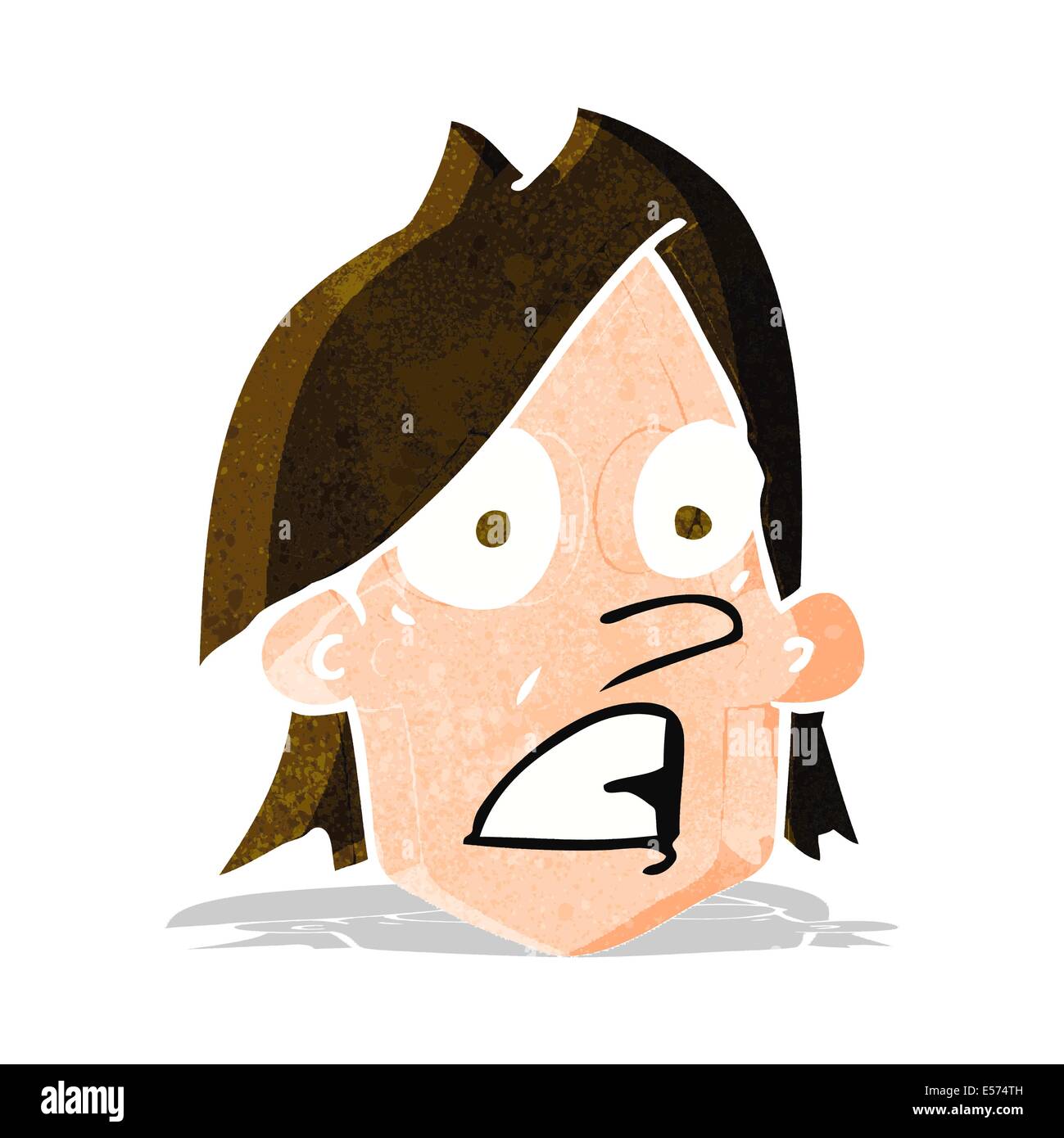 cartoon frightened face Stock Vector Image & Art - Alamy