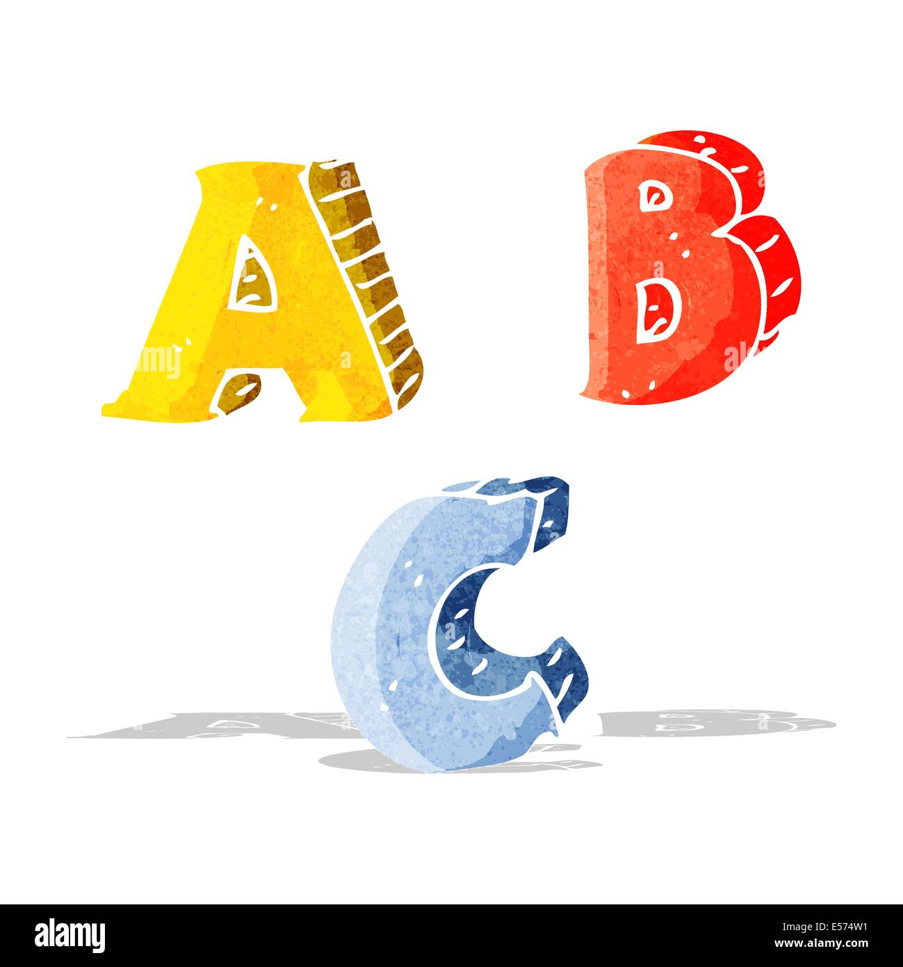 cartoon ABC letters Stock Vector Image & Art - Alamy