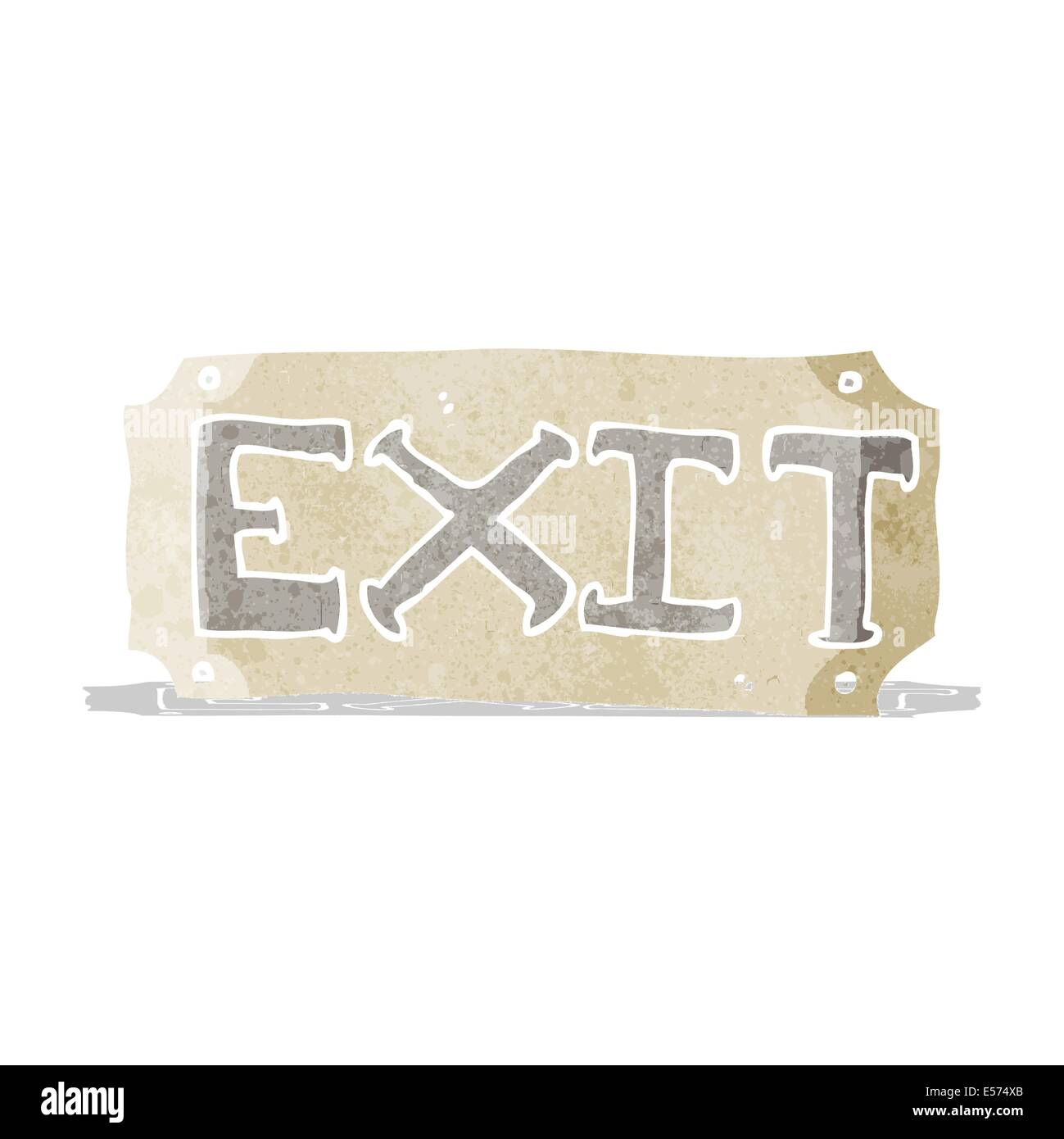 cartoon exit sign Stock Vector Image & Art - Alamy