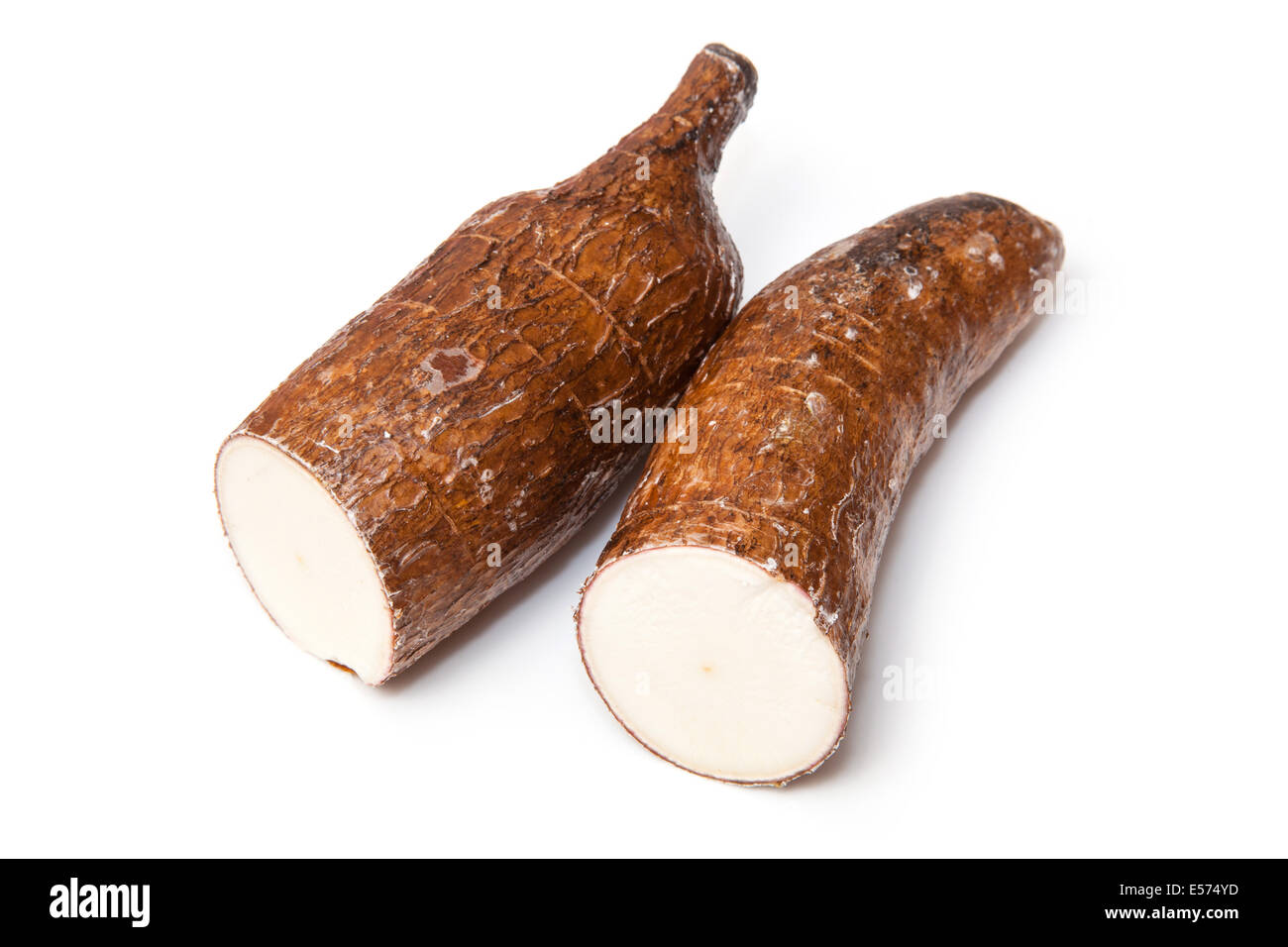 Yuka vegetable isolated on a white studio background Stock Photo - Alamy