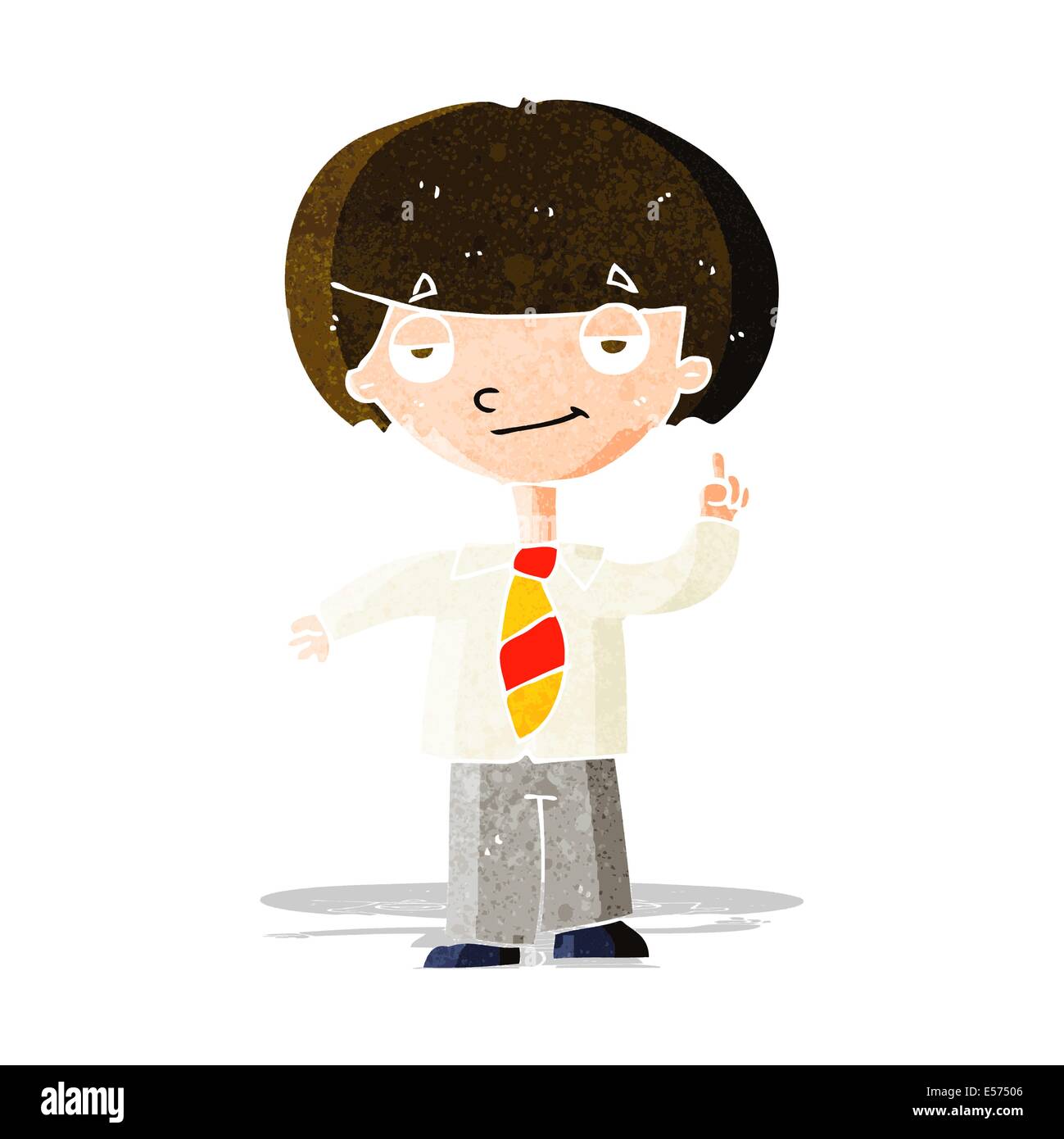 cartoon school boy answering question Stock Vector Image & Art - Alamy