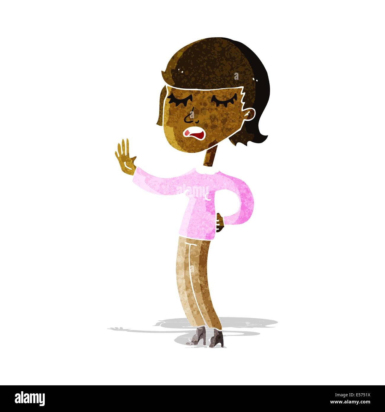 cartoon woman ignoring Stock Vector Image & Art - Alamy