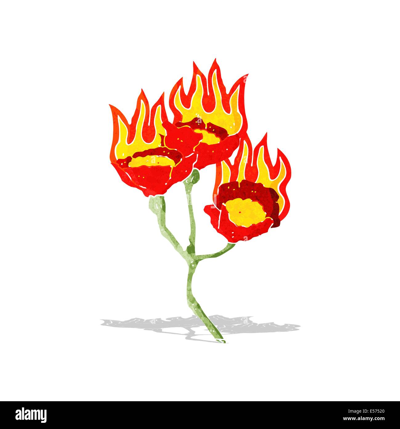cartoon burning flowers Stock Vector Image & Art - Alamy
