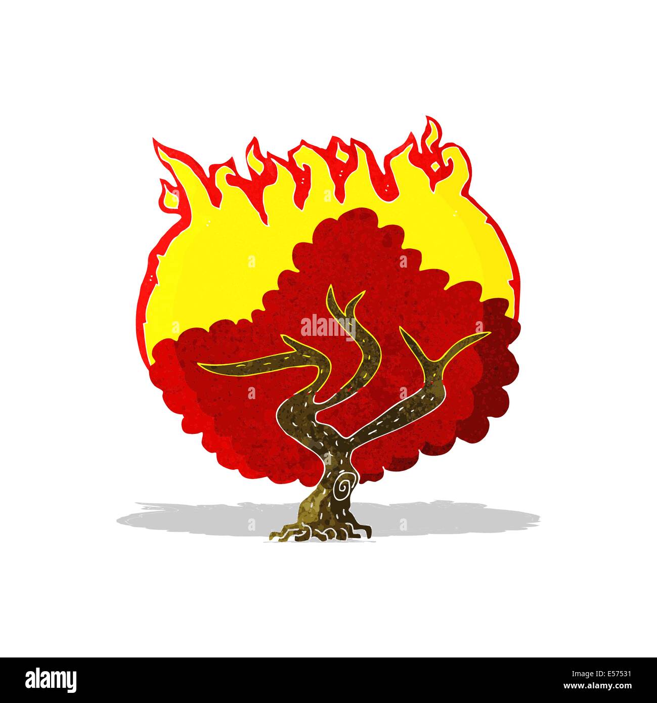 Cartoon burning tree Stock Vector Images - Alamy