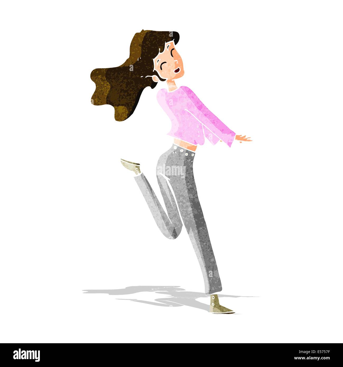 Woman kicking leg Stock Vector Images - Alamy