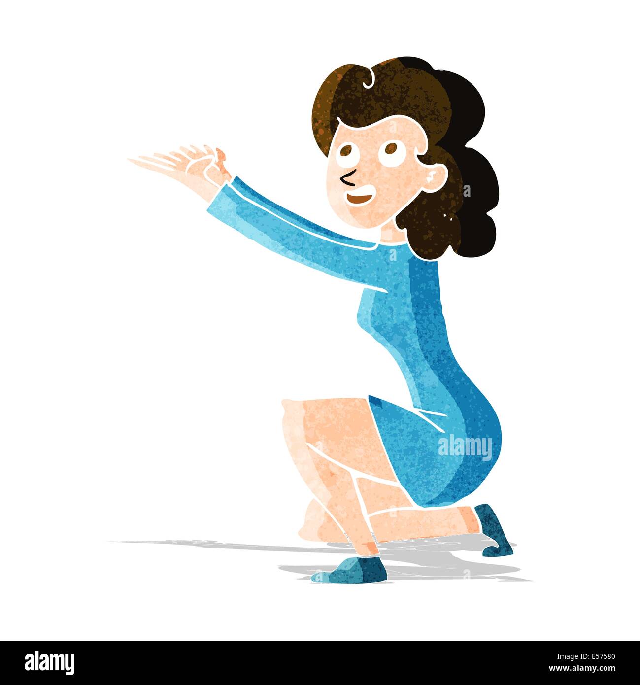 cartoon woman presentation gesture Stock Vector Image & Art - Alamy