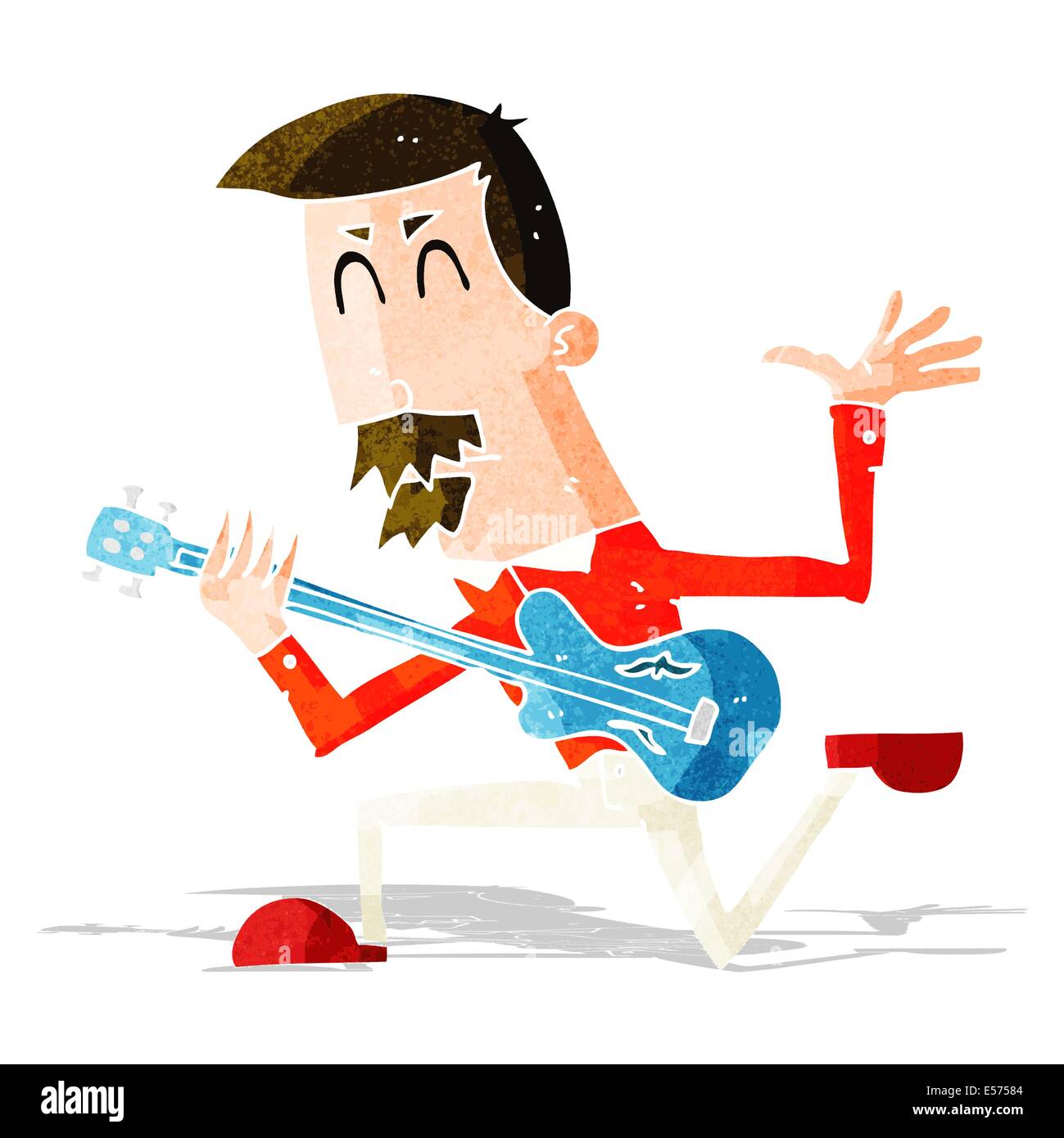 Cartoon man playing electric guitar hi-res stock photography and images ...