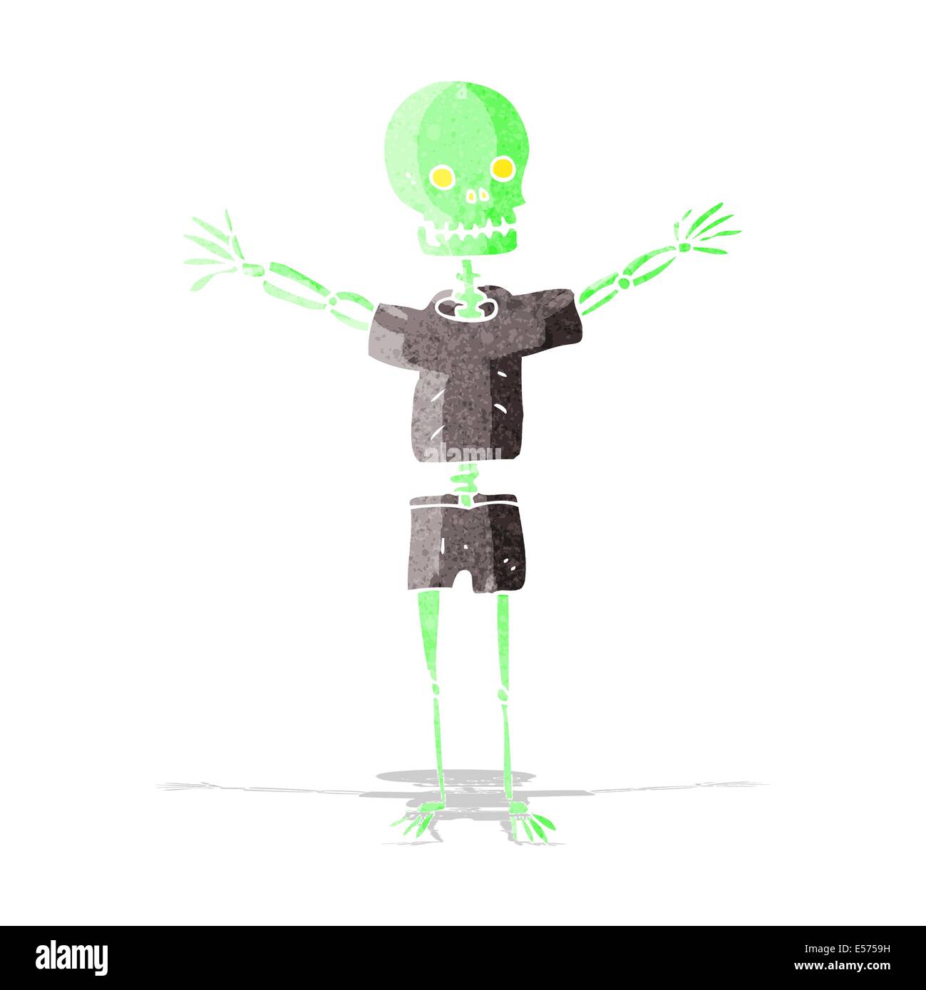 cartoon skeleton in clothes Stock Vector Image & Art - Alamy
