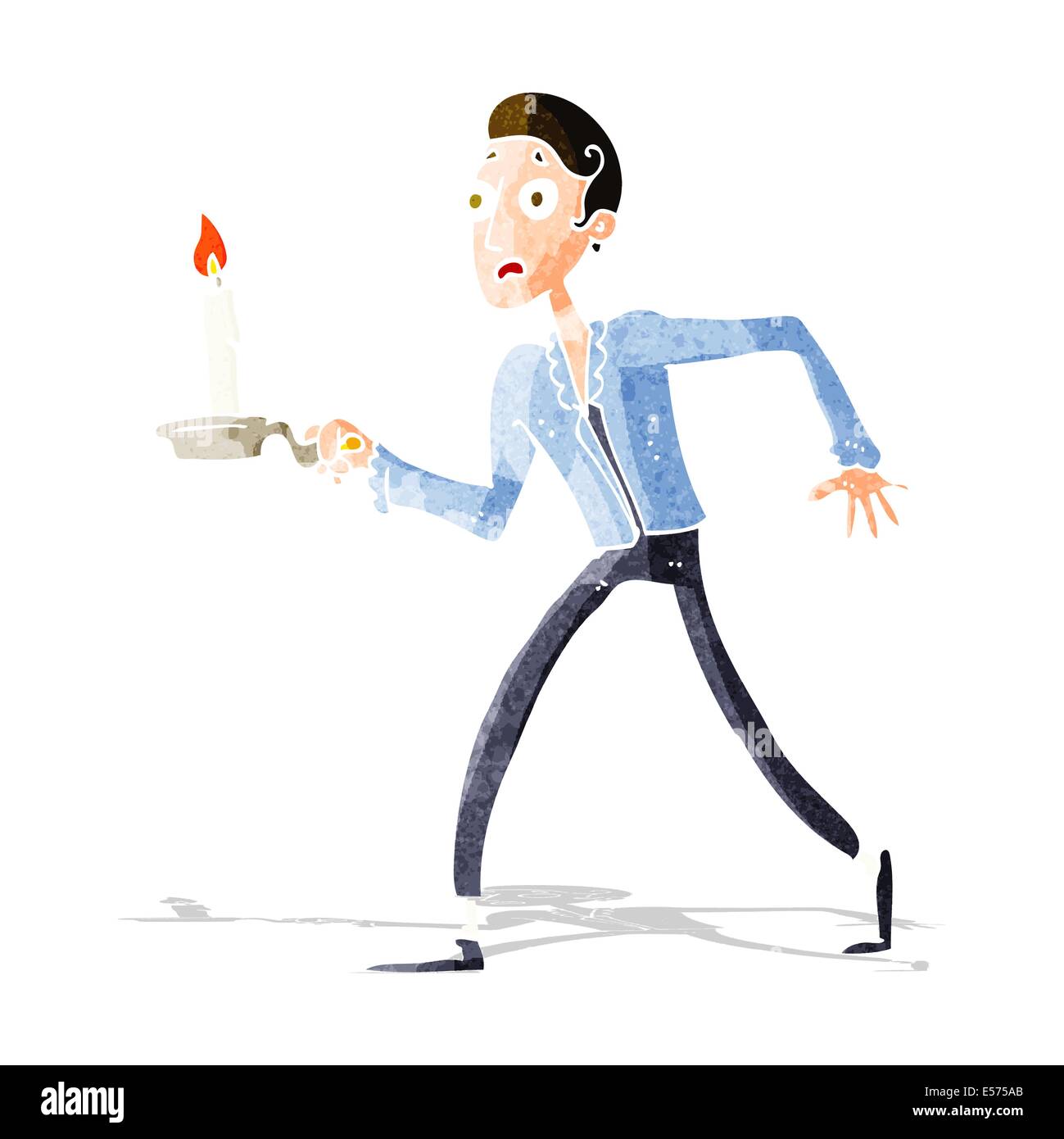 Scared man walking Stock Vector Images - Alamy