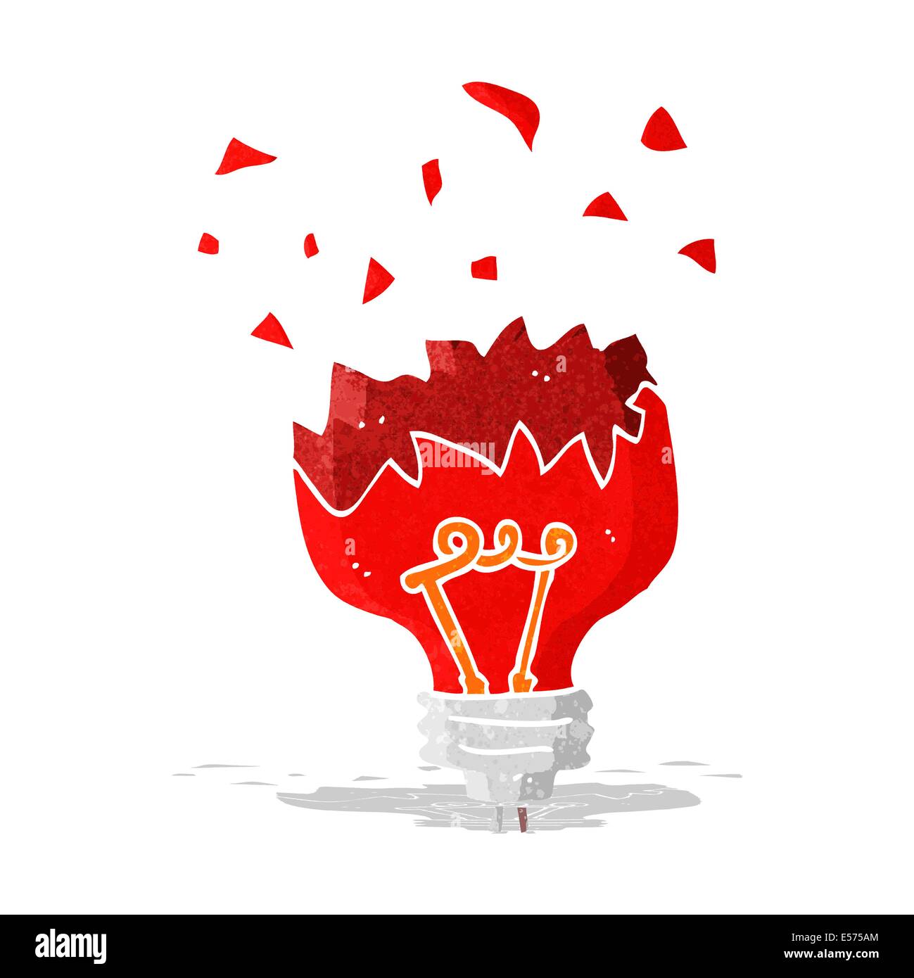 cartoon red light bulb exploding Stock Vector Image & Art - Alamy