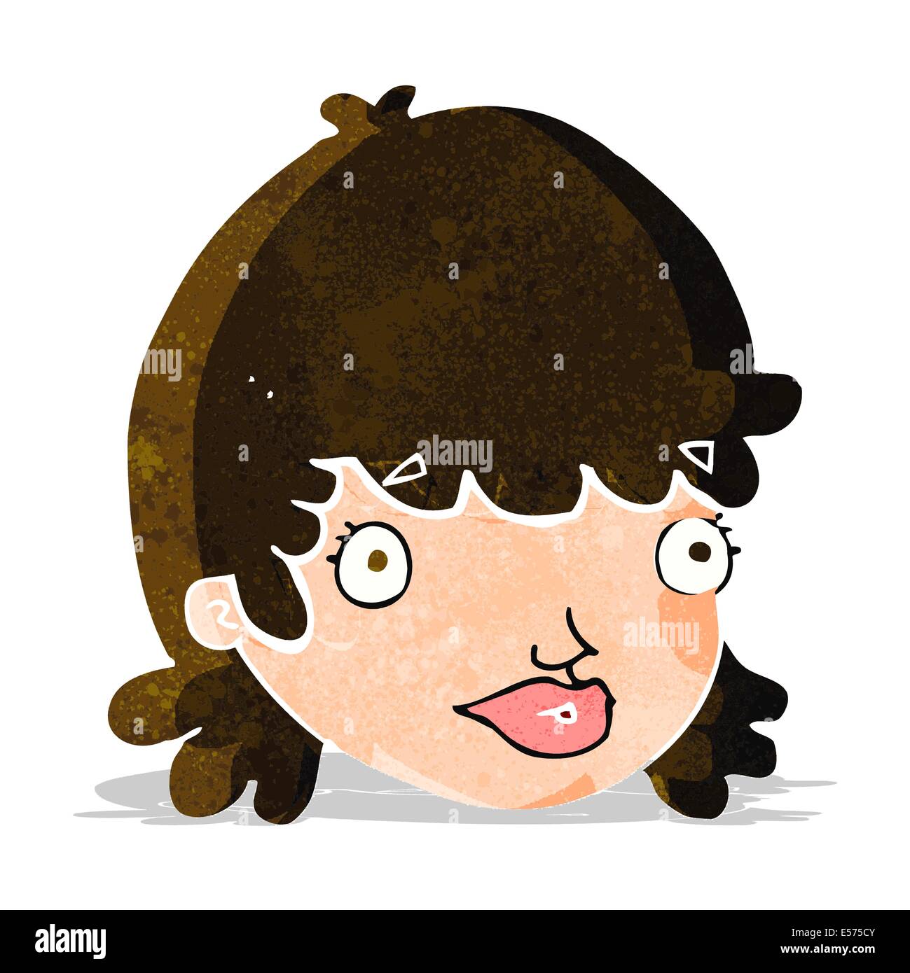 cartoon female face with surprised expression Stock Vector Image & Art ...