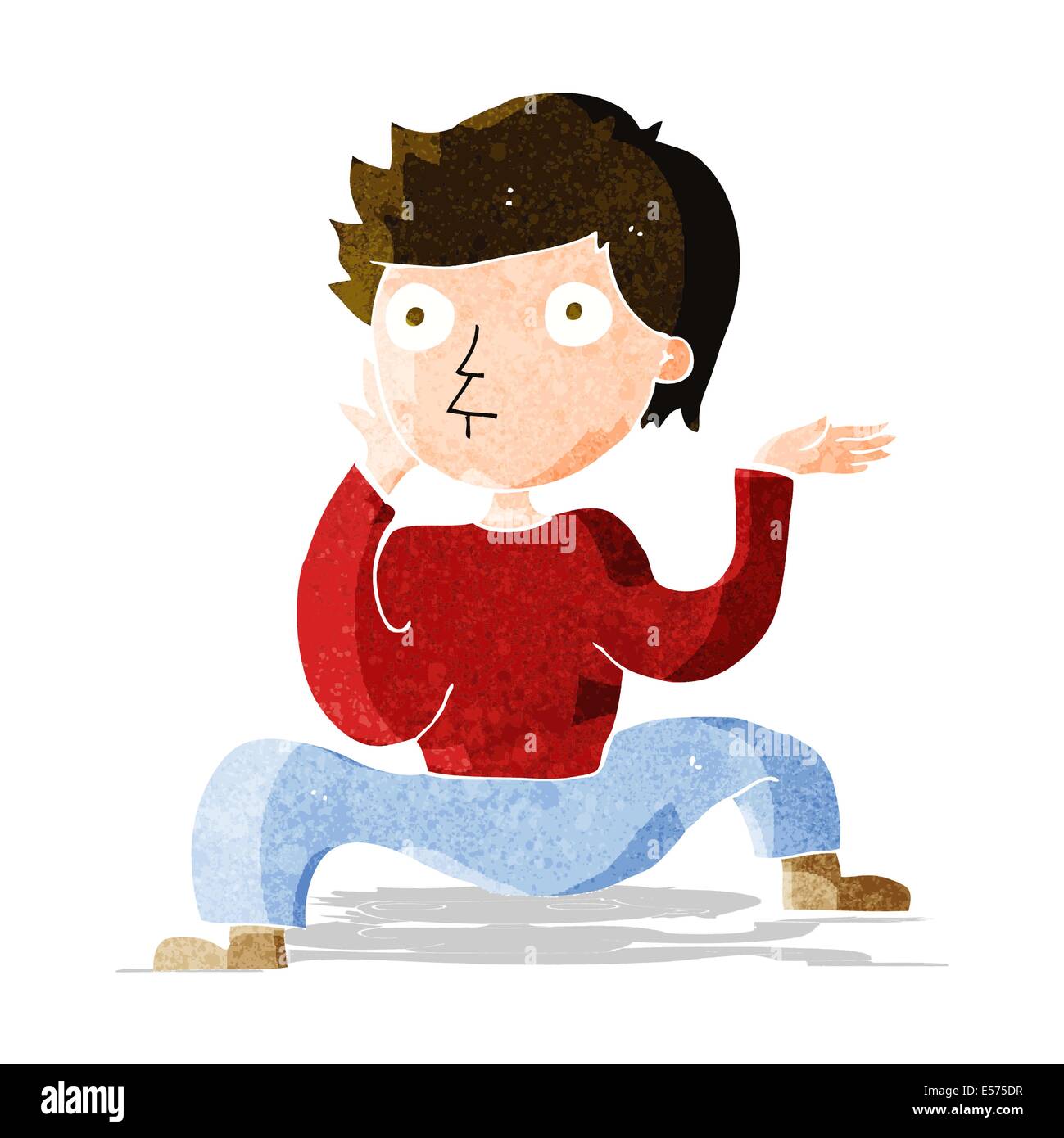 Cartoon boy doing crazy dance hi-res stock photography and images - Alamy