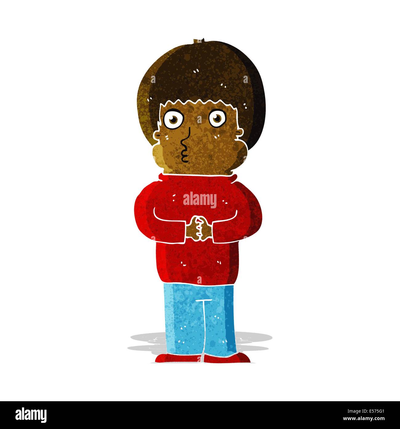 cartoon shy boy Stock Vector Image & Art - Alamy