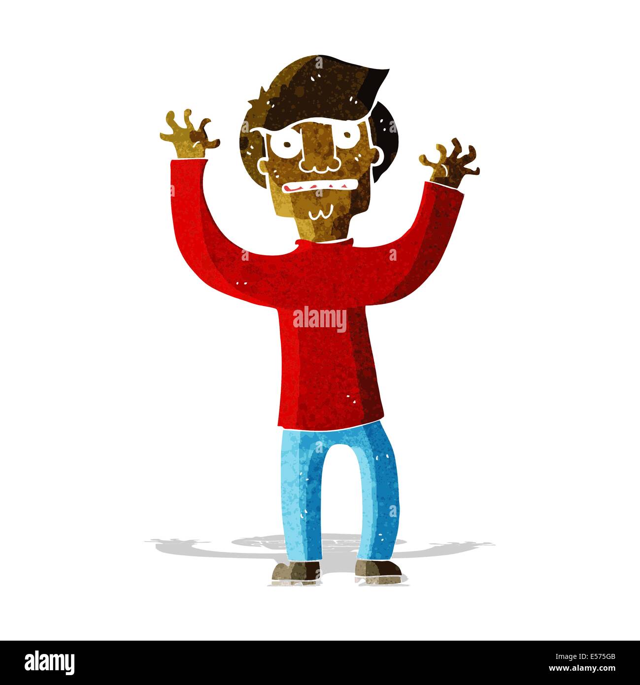 cartoon terrified man Stock Vector Image & Art - Alamy