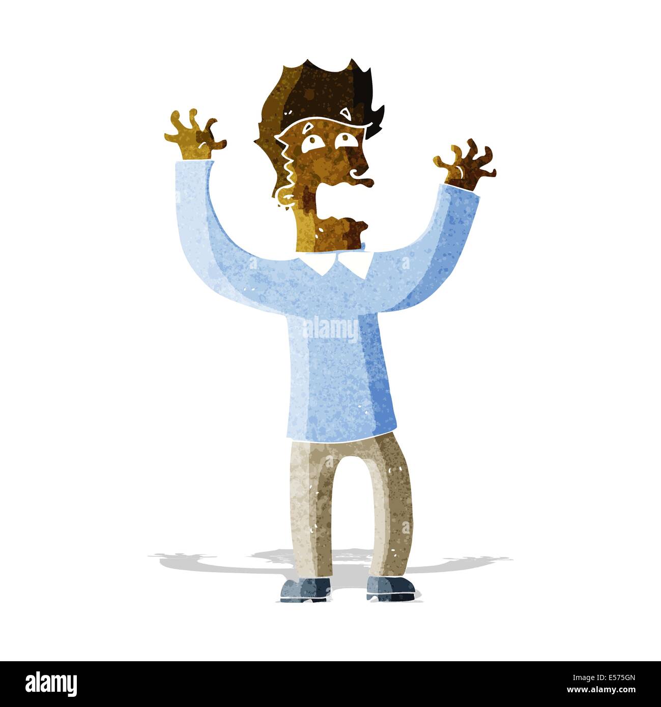cartoon terrified man Stock Vector Image & Art - Alamy