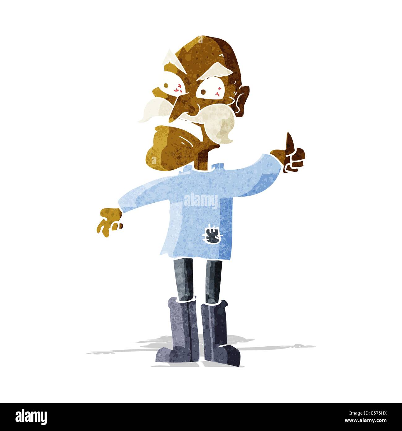 cartoon angry old man in patched clothing Stock Vector Image & Art - Alamy
