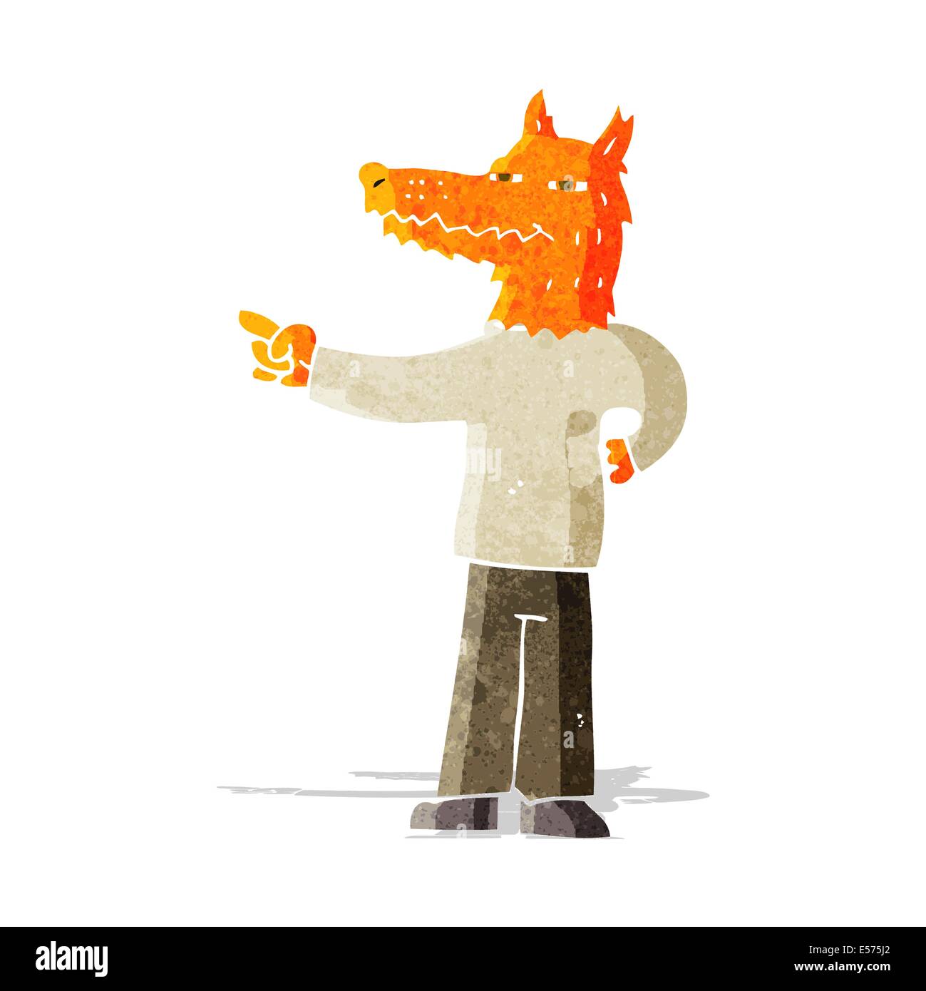 cartoon pointing fox man Stock Vector Image & Art - Alamy