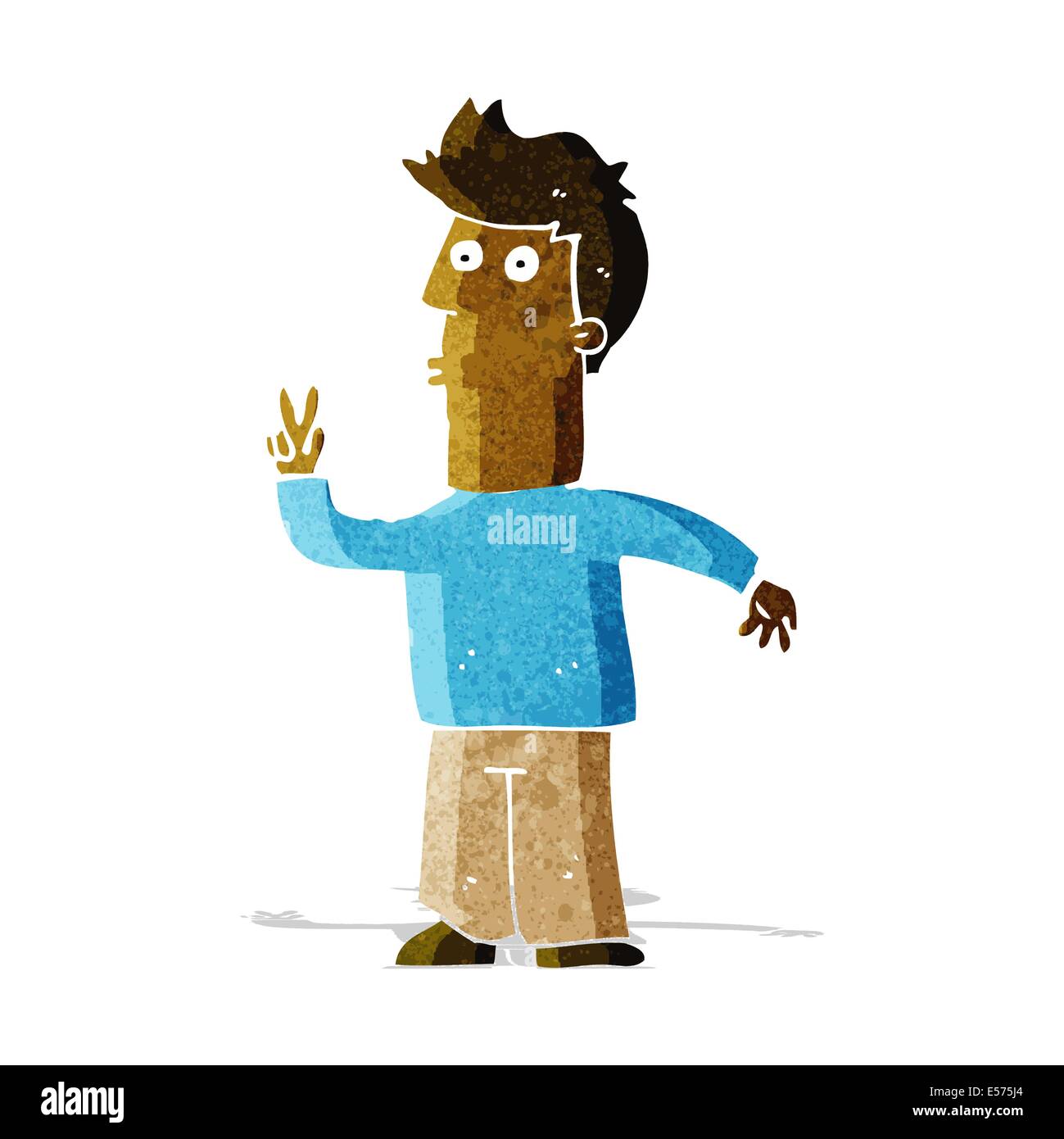 cartoon man signaling with hand Stock Vector Image & Art - Alamy