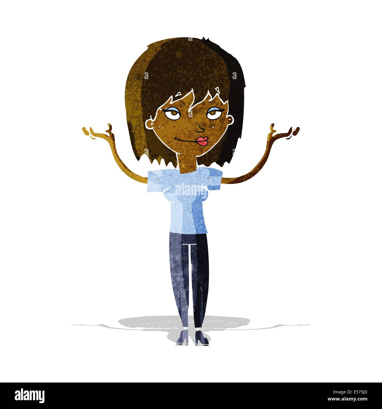 cartoon woman shrugging Stock Vector Image & Art - Alamy