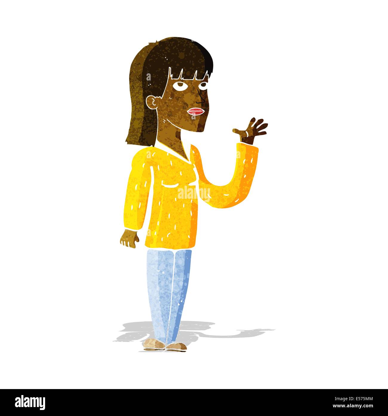 cartoon woman explaining Stock Vector Image & Art - Alamy