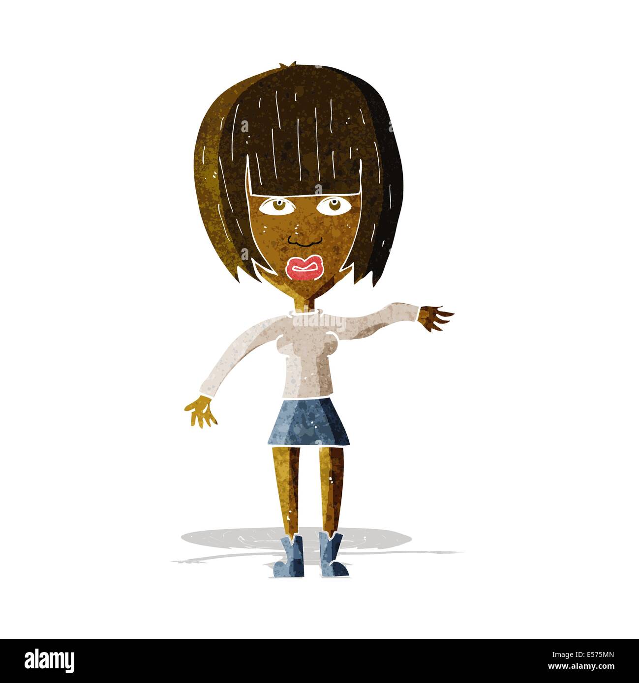 cartoon woman waving away Stock Vector Image & Art - Alamy