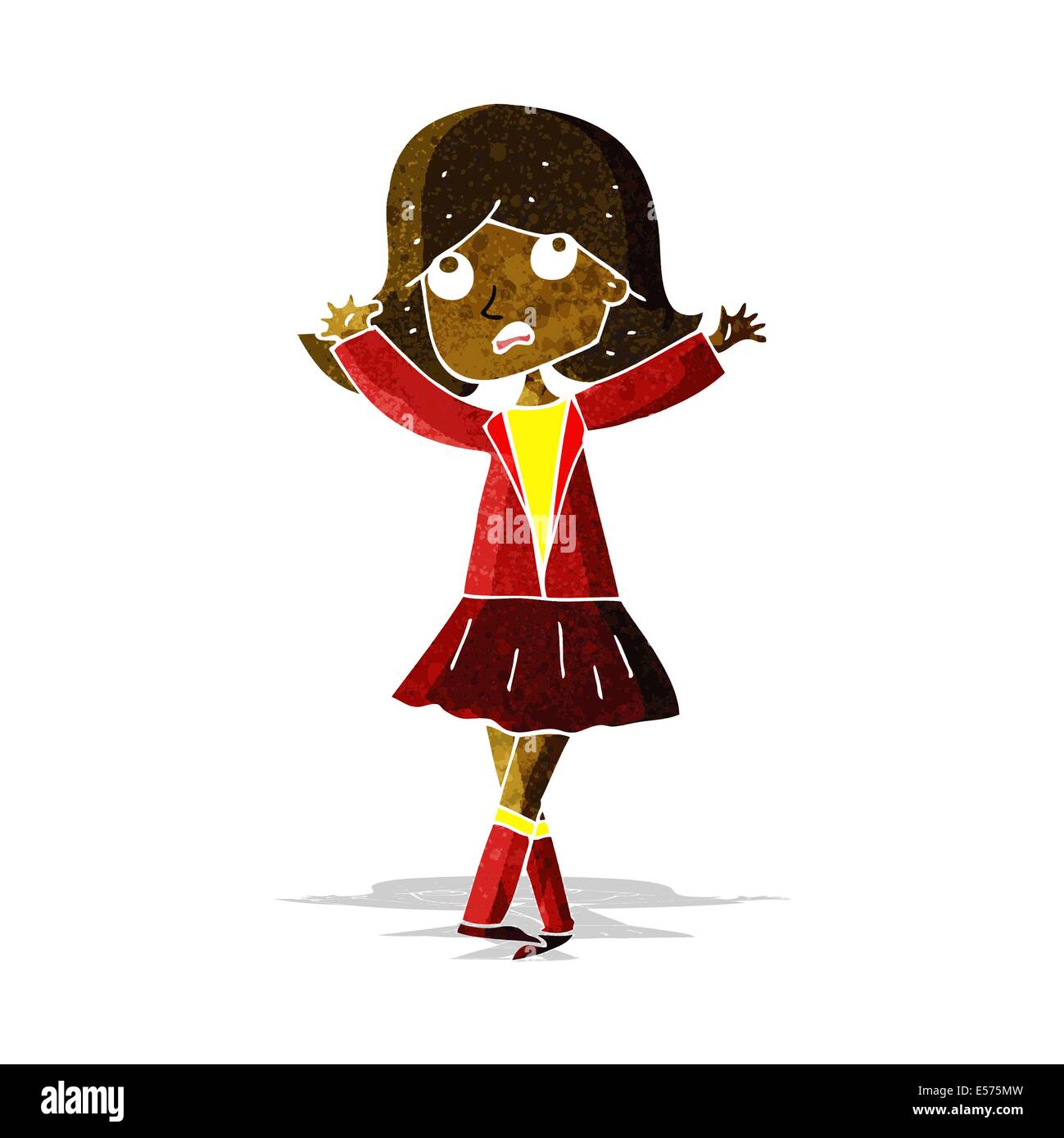 Girl unhappy quirky Stock Vector Images - Alamy