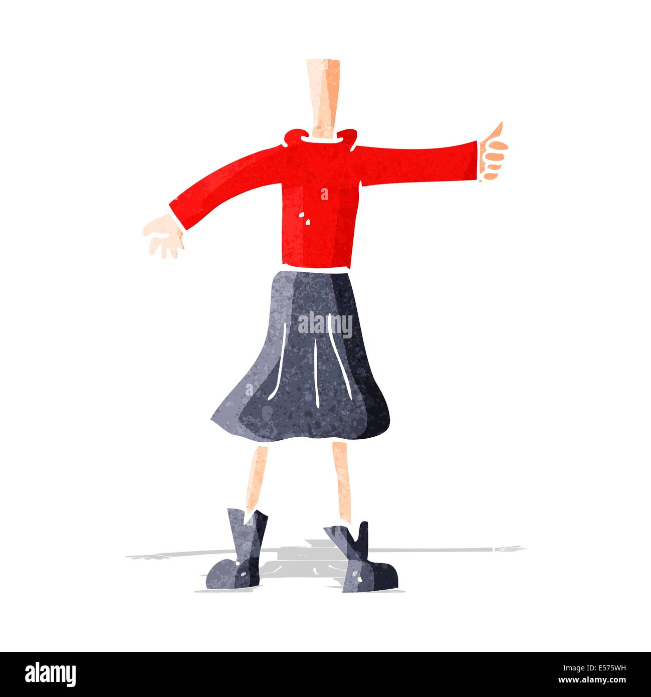 cartoon female body (add photos or mix and match cartoons Stock Vector ...