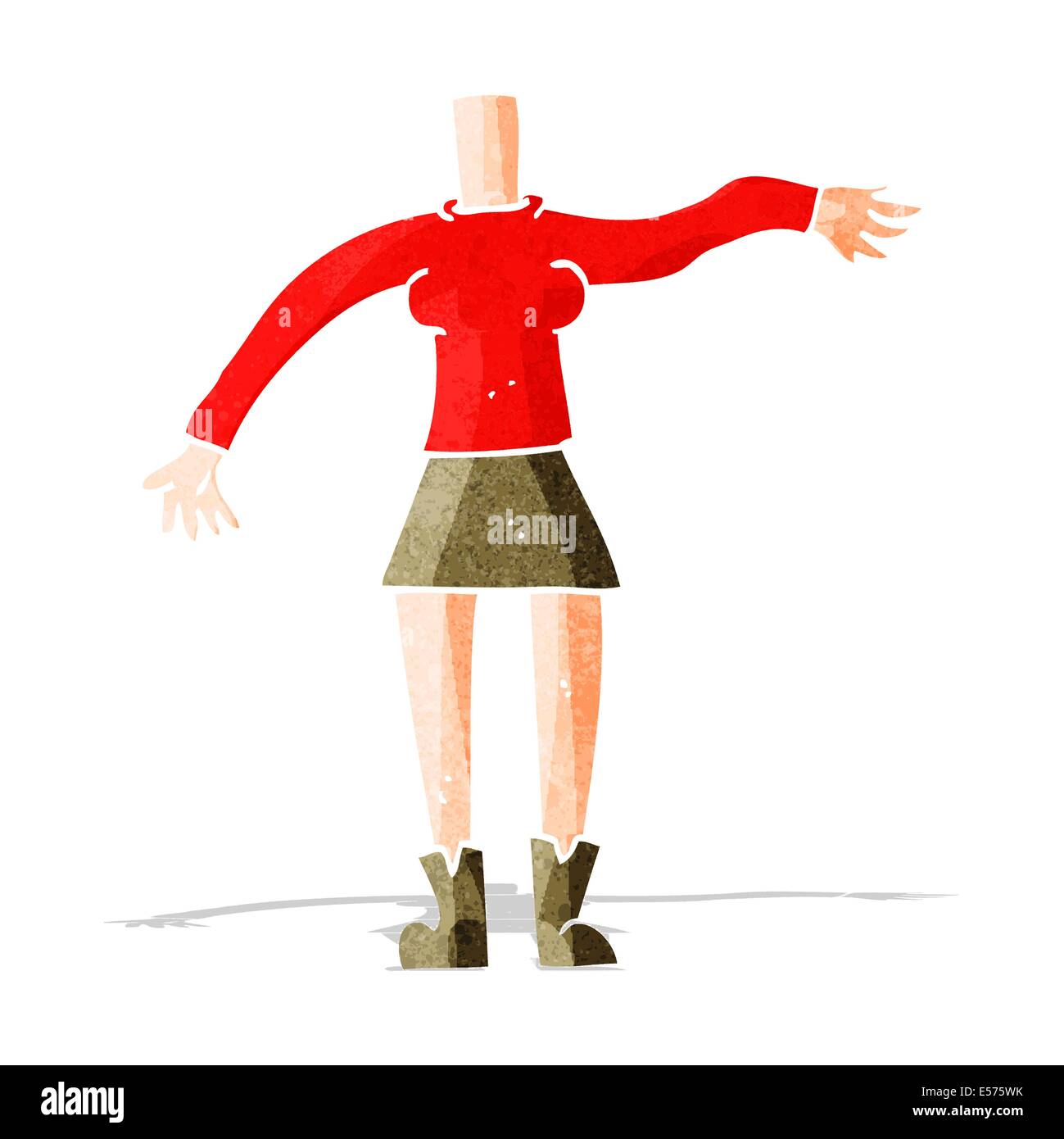 cartoon female body (add photos or mix and match cartoons Stock Vector ...