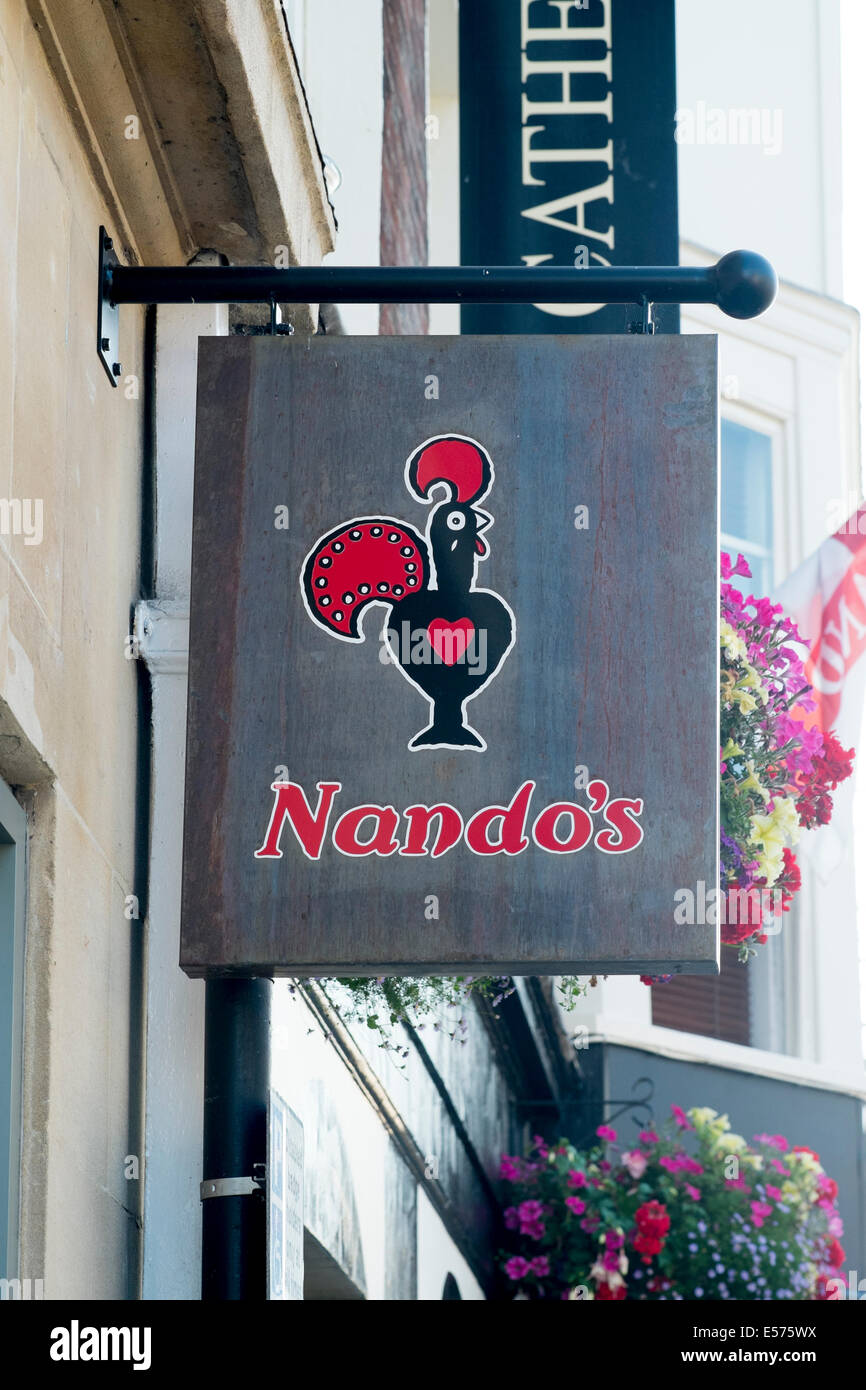 Nando's chicken restaurant logo and sign Stock Photo - Alamy