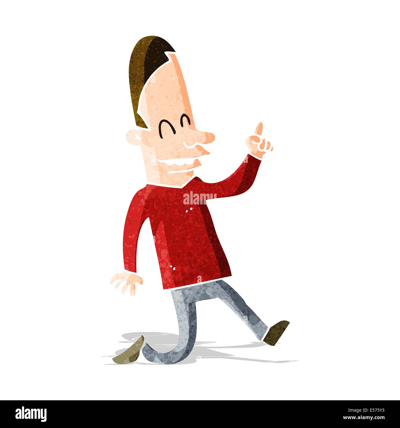 cartoon happy man pointing Stock Vector Image & Art - Alamy