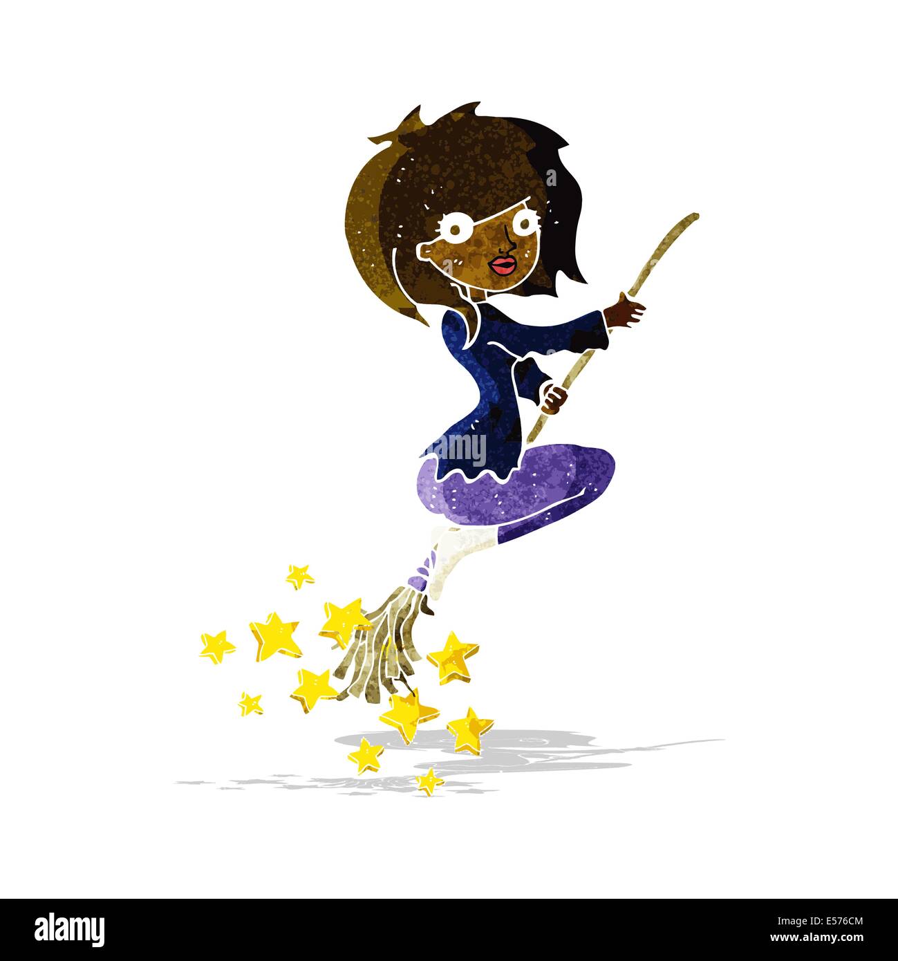 Witch riding broomstick hi-res stock photography and images - Alamy