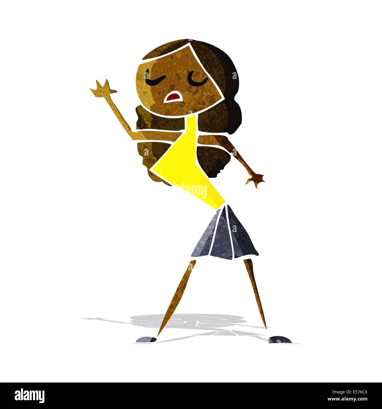 Cartoon woman dancing Stock Vector Images - Alamy