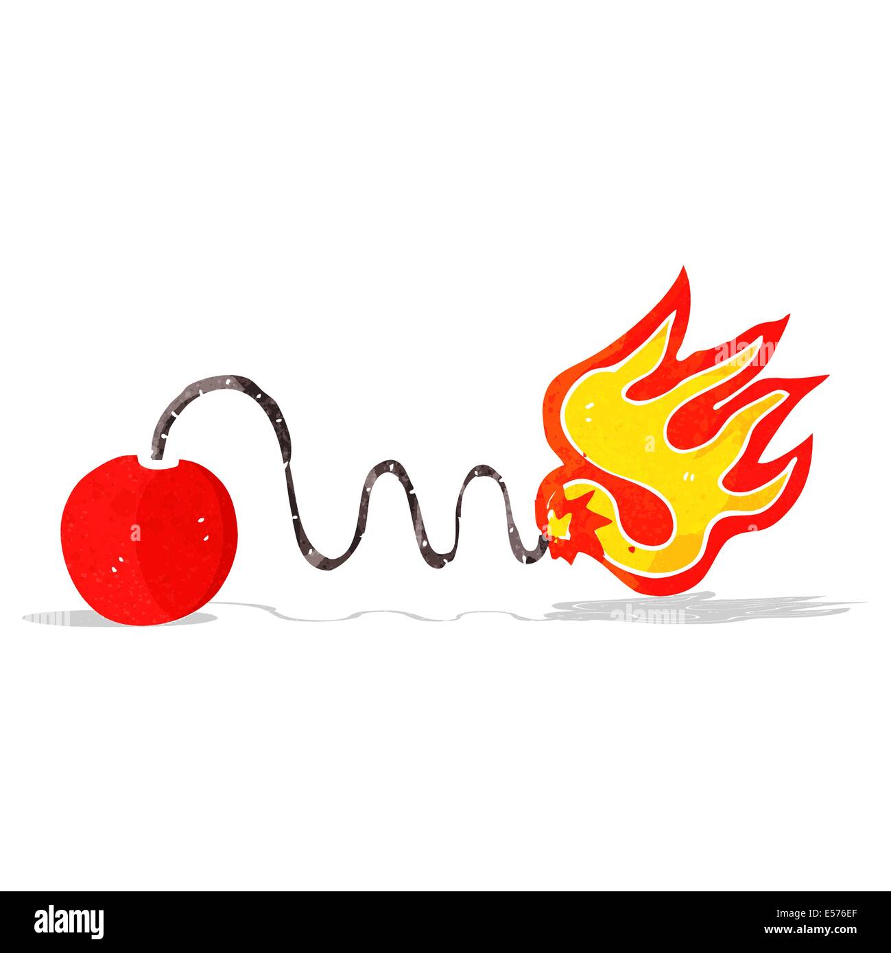 cartoon bomb with burning fuse Stock Vector Image & Art - Alamy