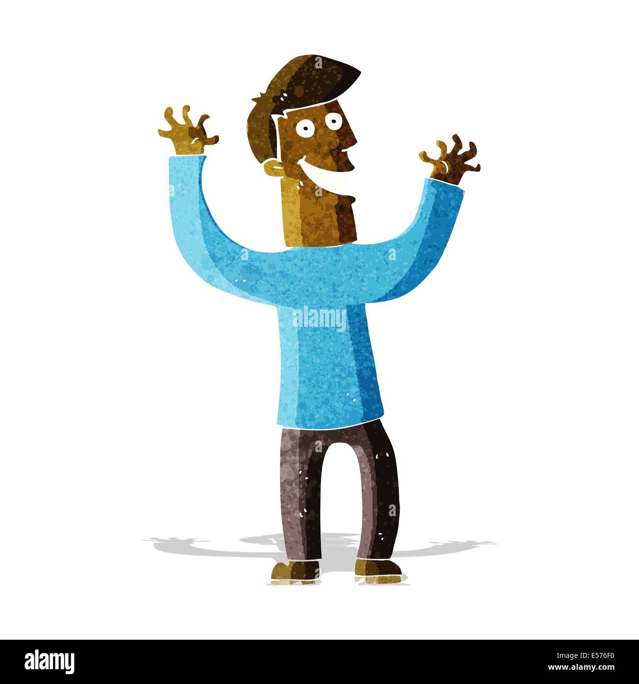 Cartoon Excited Man Stock Vector Images - Alamy