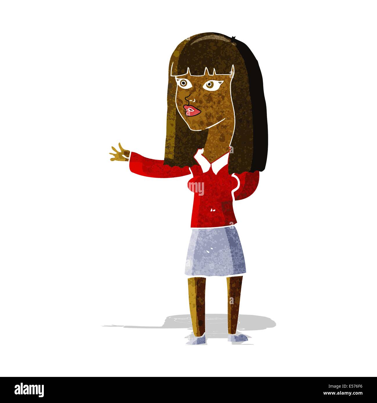 Show something woman Stock Vector Images - Alamy