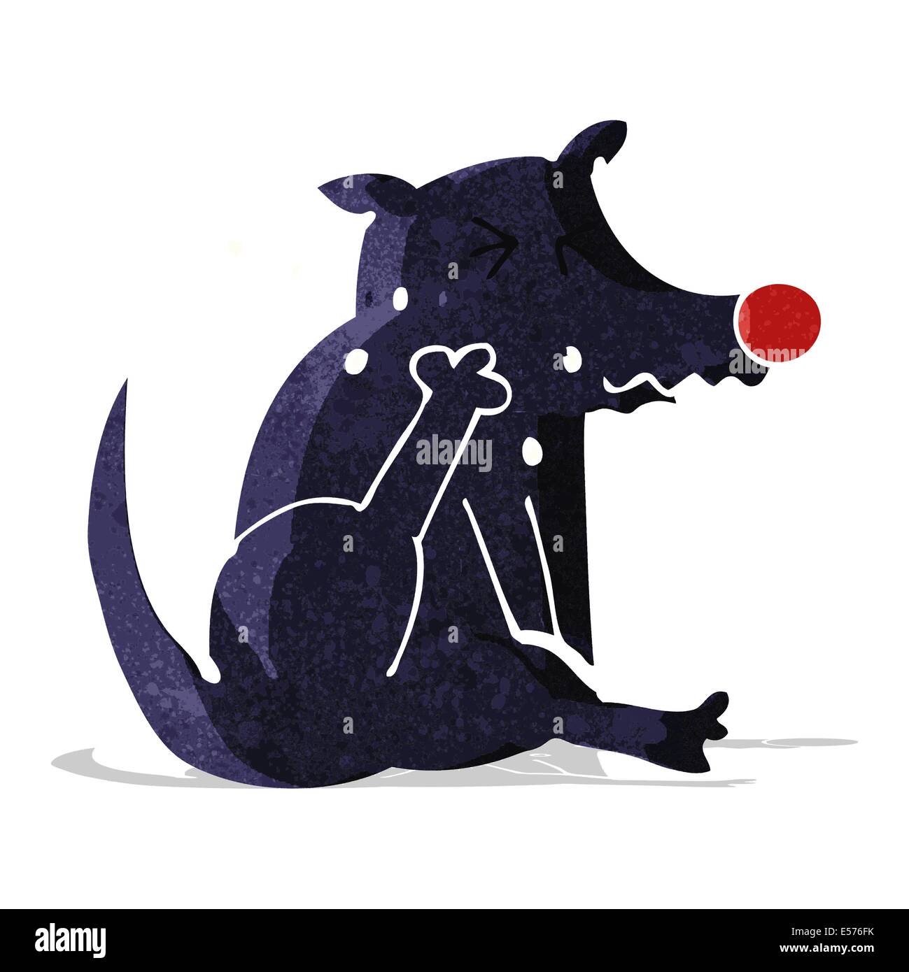 Cartoon dog scratching Cut Out Stock Images & Pictures - Alamy
