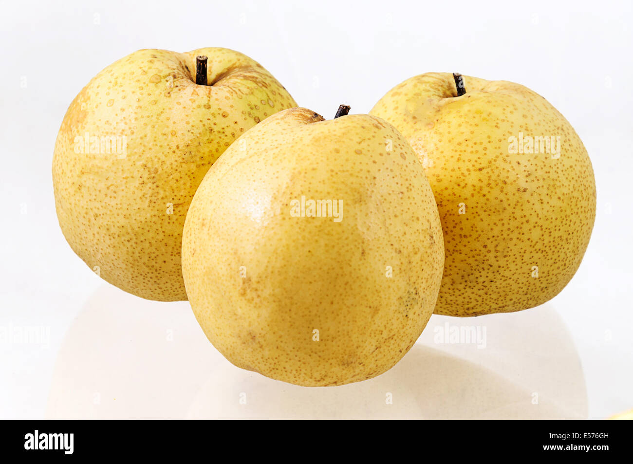 chinese pear isolated on white background Stock Photo - Alamy