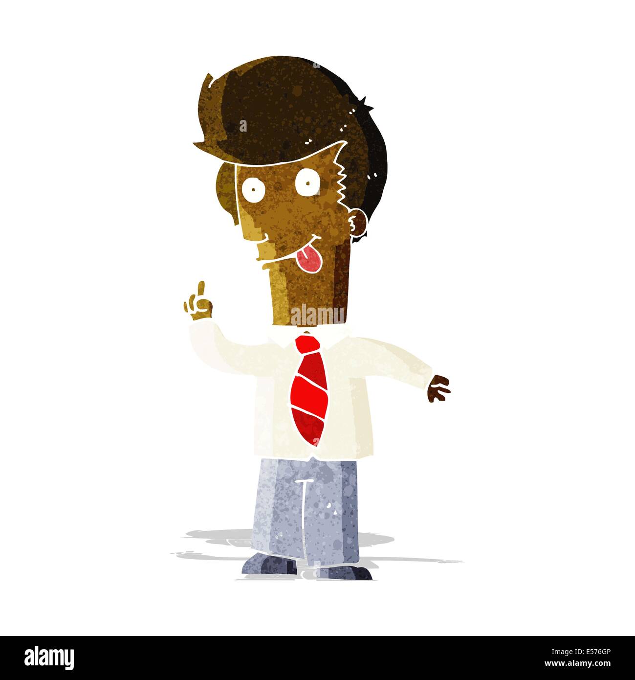 cartoon office man with crazy idea Stock Vector Image & Art - Alamy