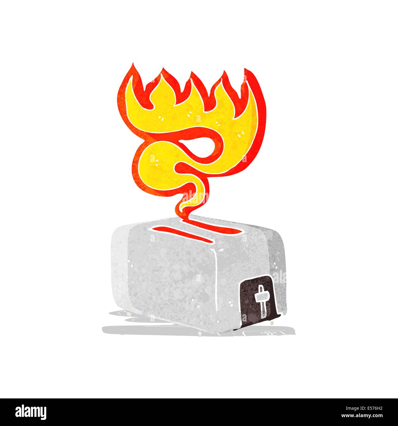 cartoon burning toaster Stock Vector Image & Art - Alamy