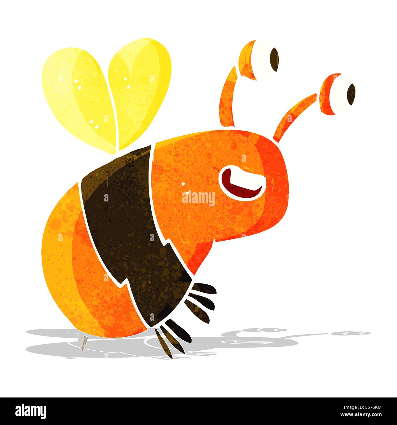 cartoon happy bee Stock Vector Image & Art - Alamy