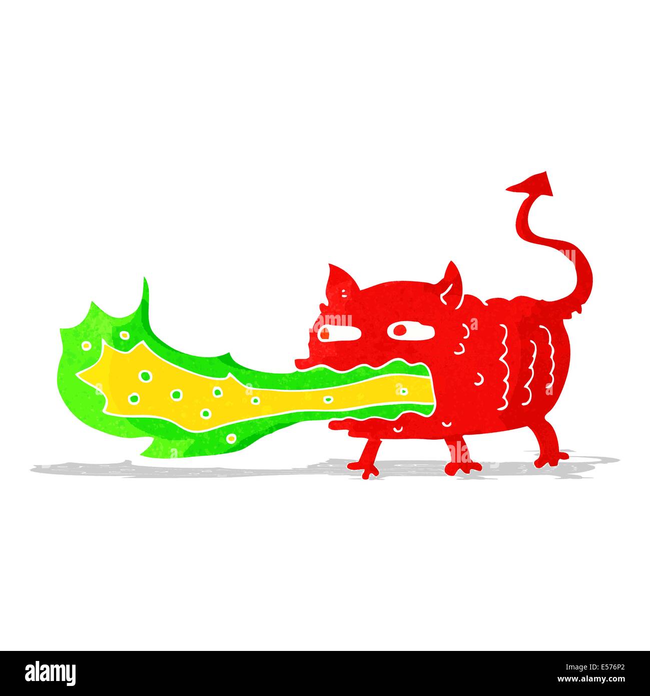 cartoon fire breathing imp Stock Vector Image & Art - Alamy