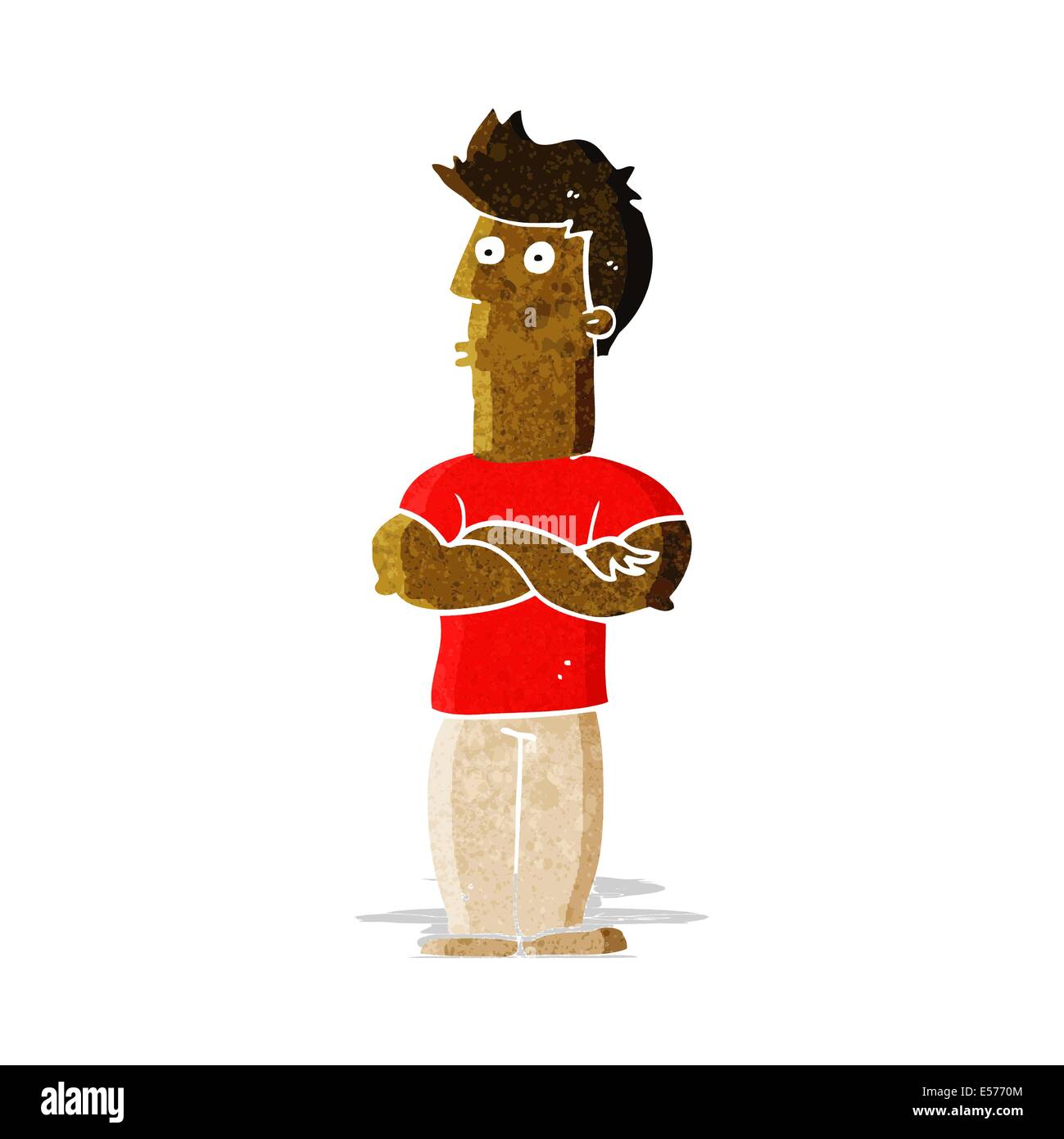 cartoon man with folded arms Stock Vector Image & Art - Alamy