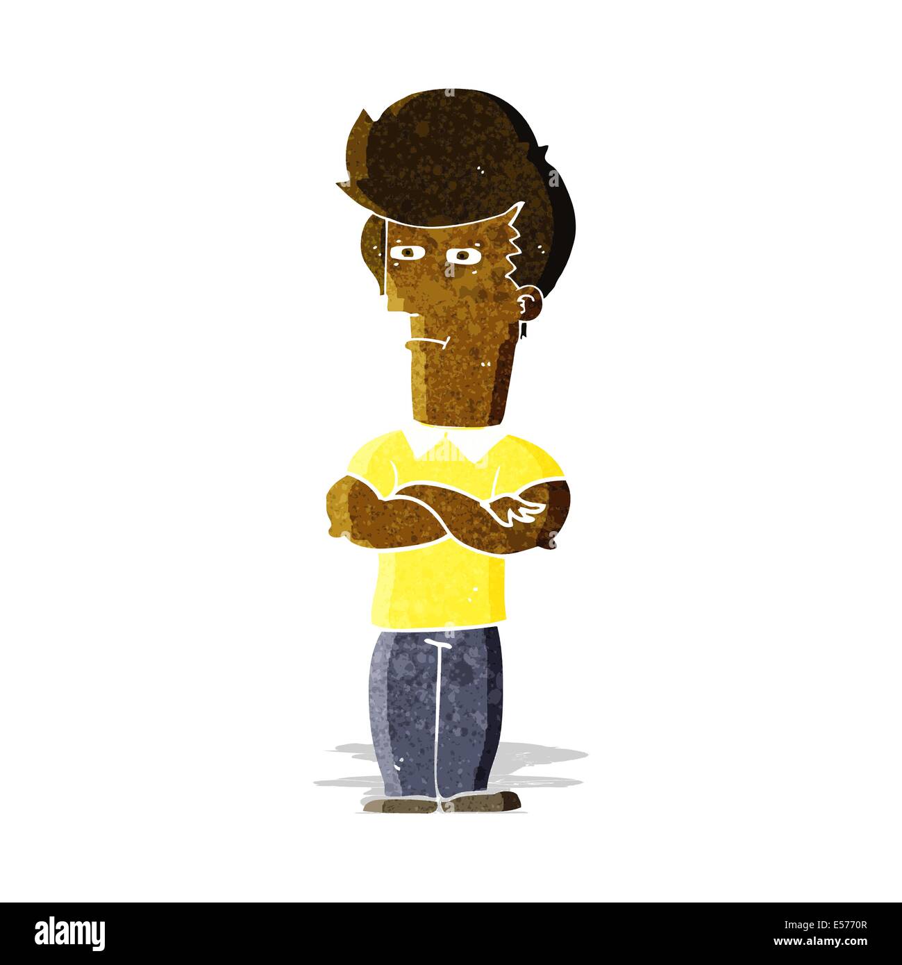 Cartoon man folded arms Stock Vector Images - Alamy