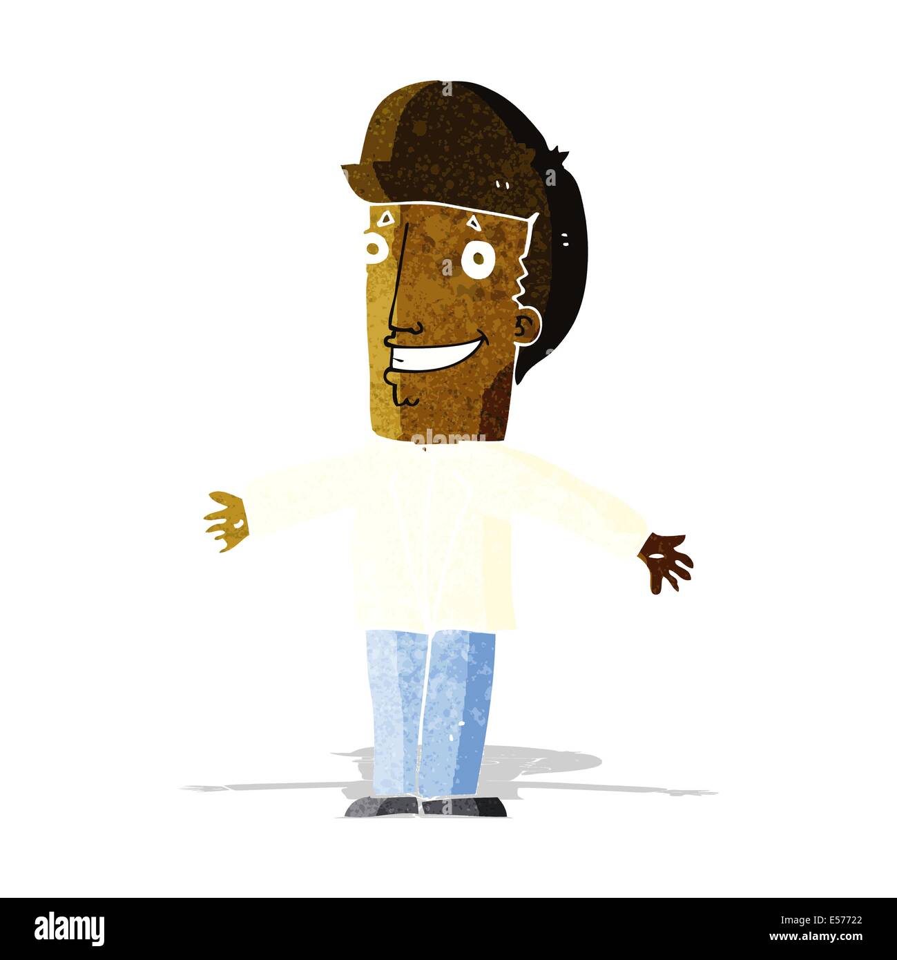cartoon grinning man with open arms Stock Vector Image & Art - Alamy