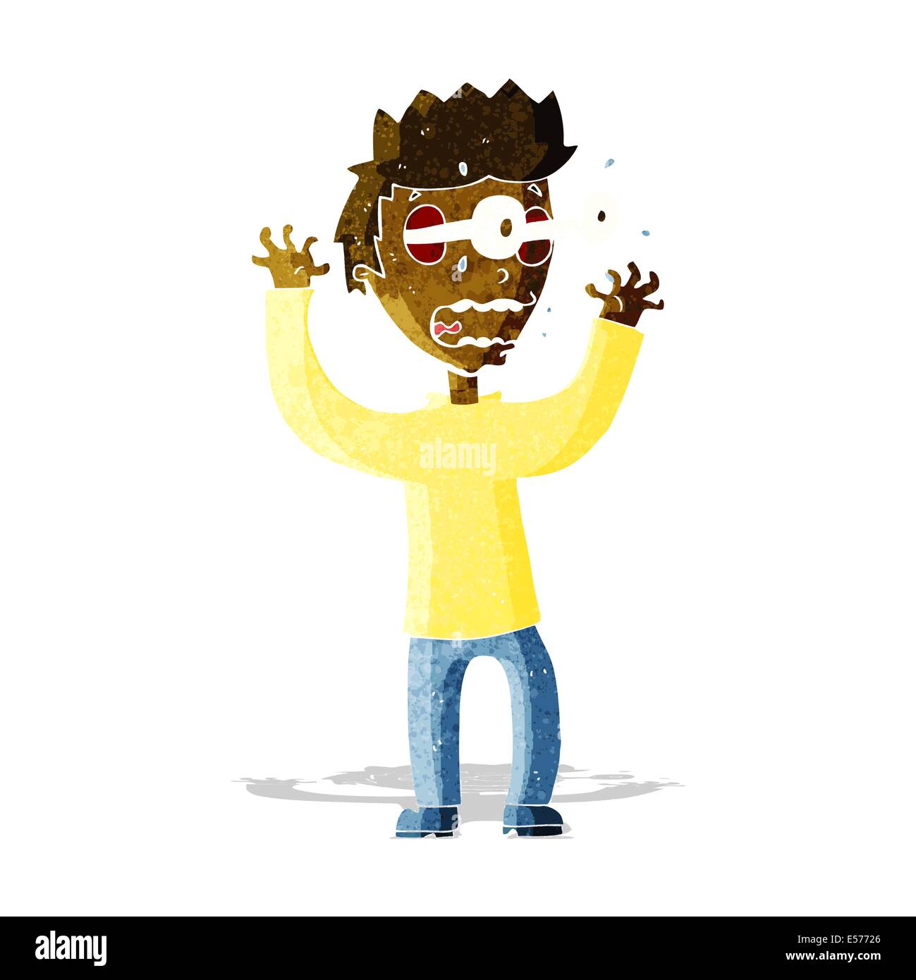 cartoon terrified man Stock Vector Image & Art - Alamy