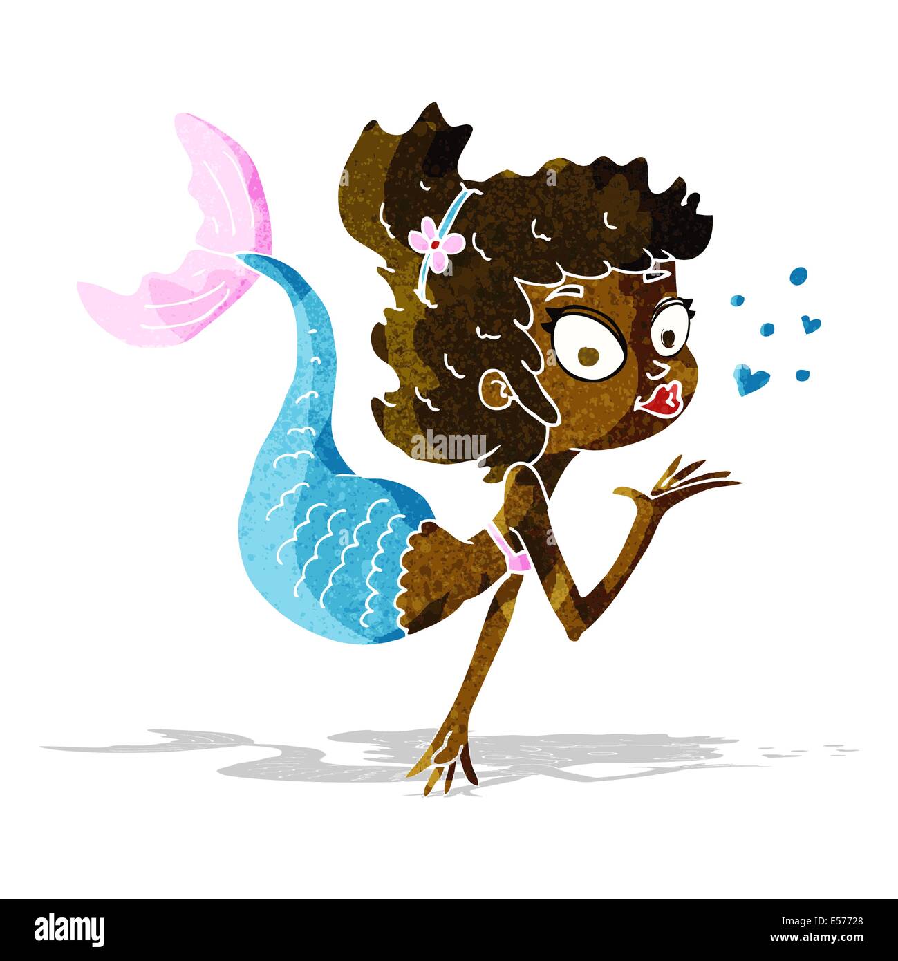 cartoon pretty mermaid Stock Vector Image & Art - Alamy