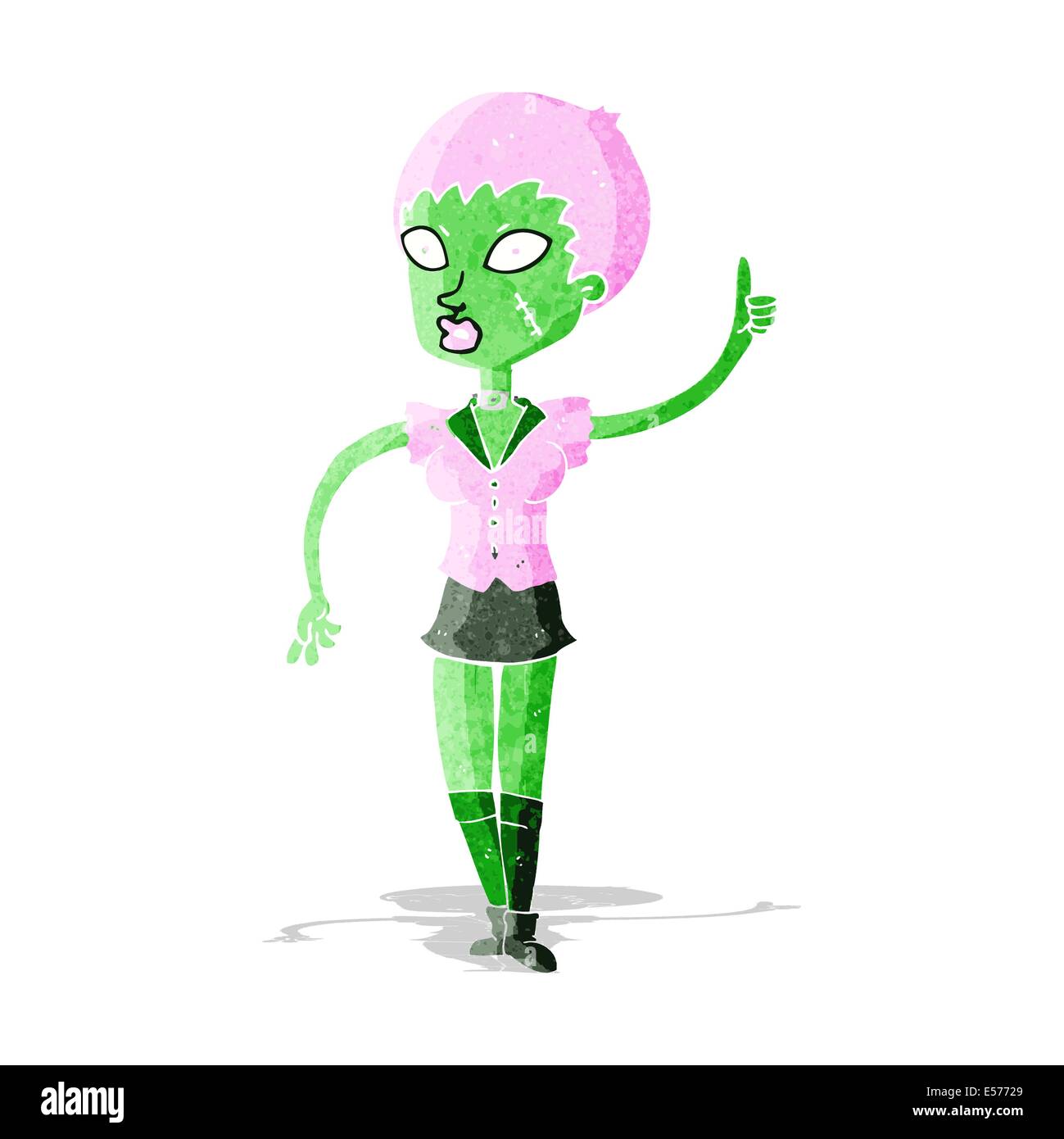 Scary zombie girl cartoon hi-res stock photography and images - Alamy