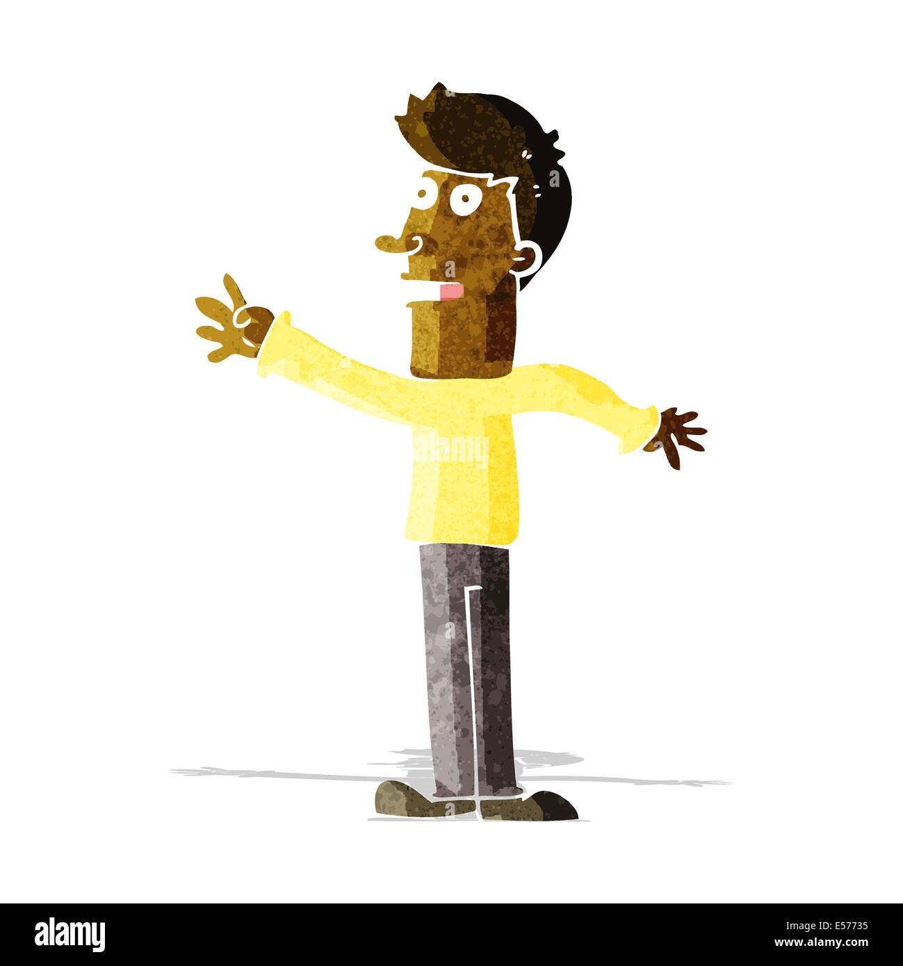 Cartoon man reaching hi-res stock photography and images - Alamy
